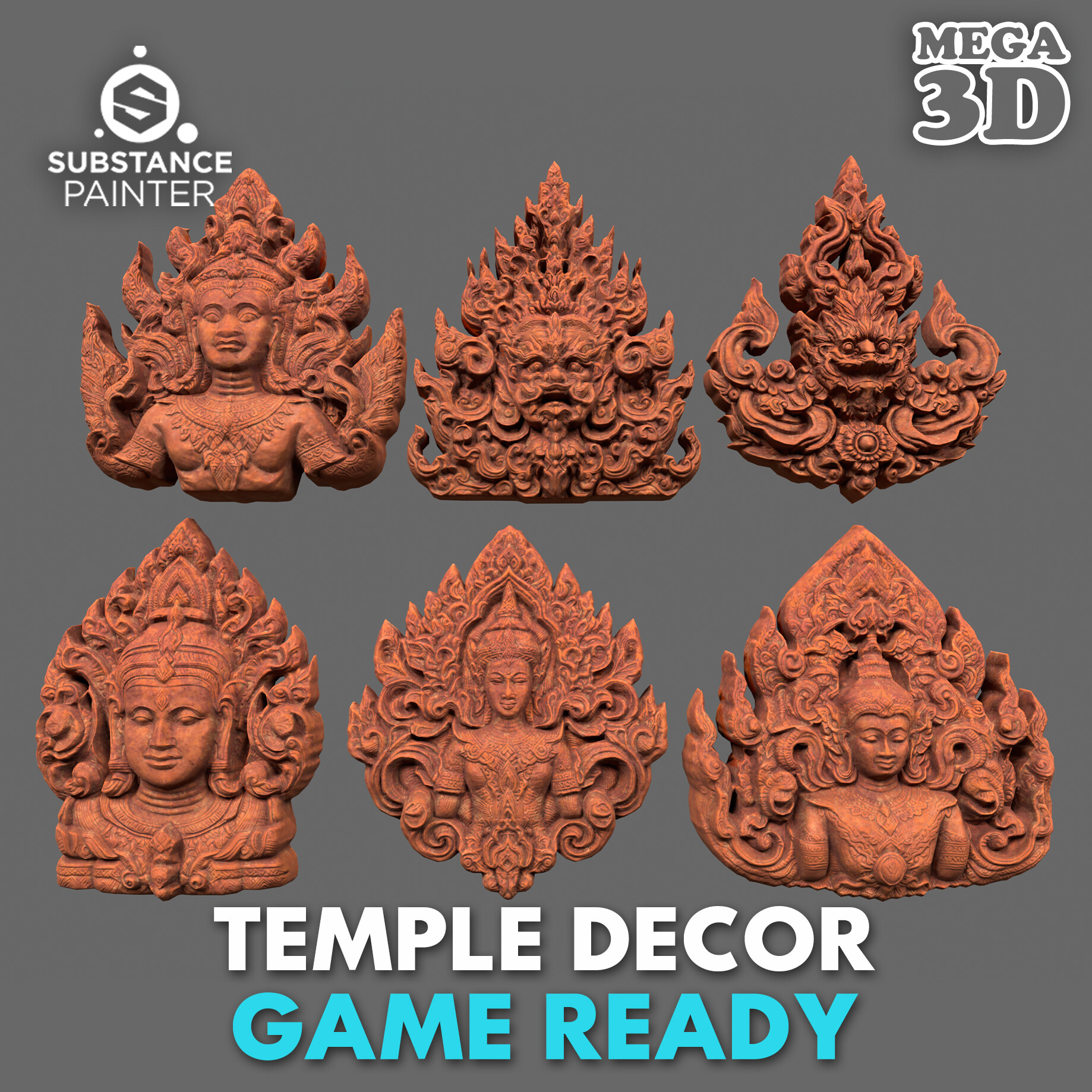 ArtStation - Asia Temple Decor - 231008