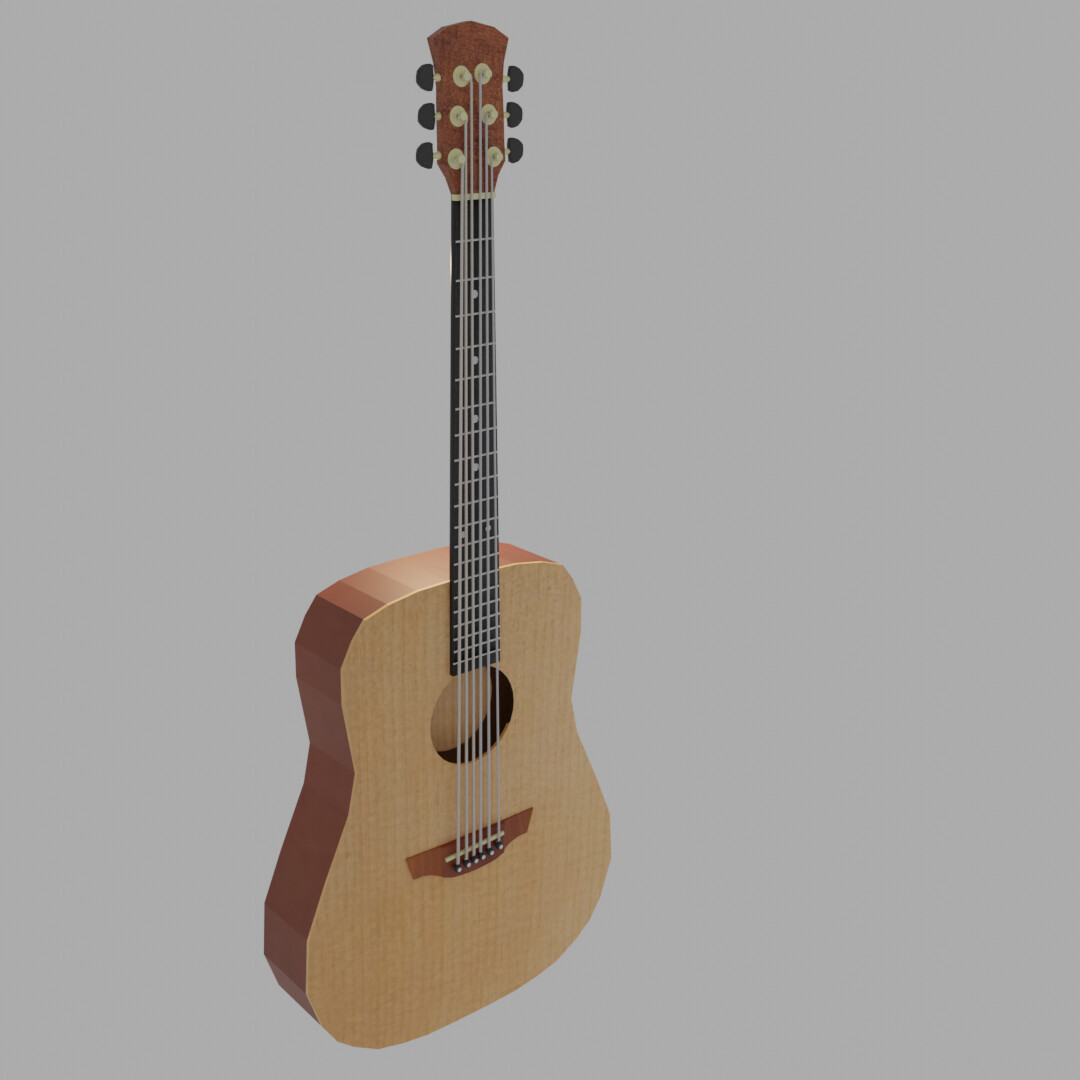 ArtStation - Low-poly Guitar model