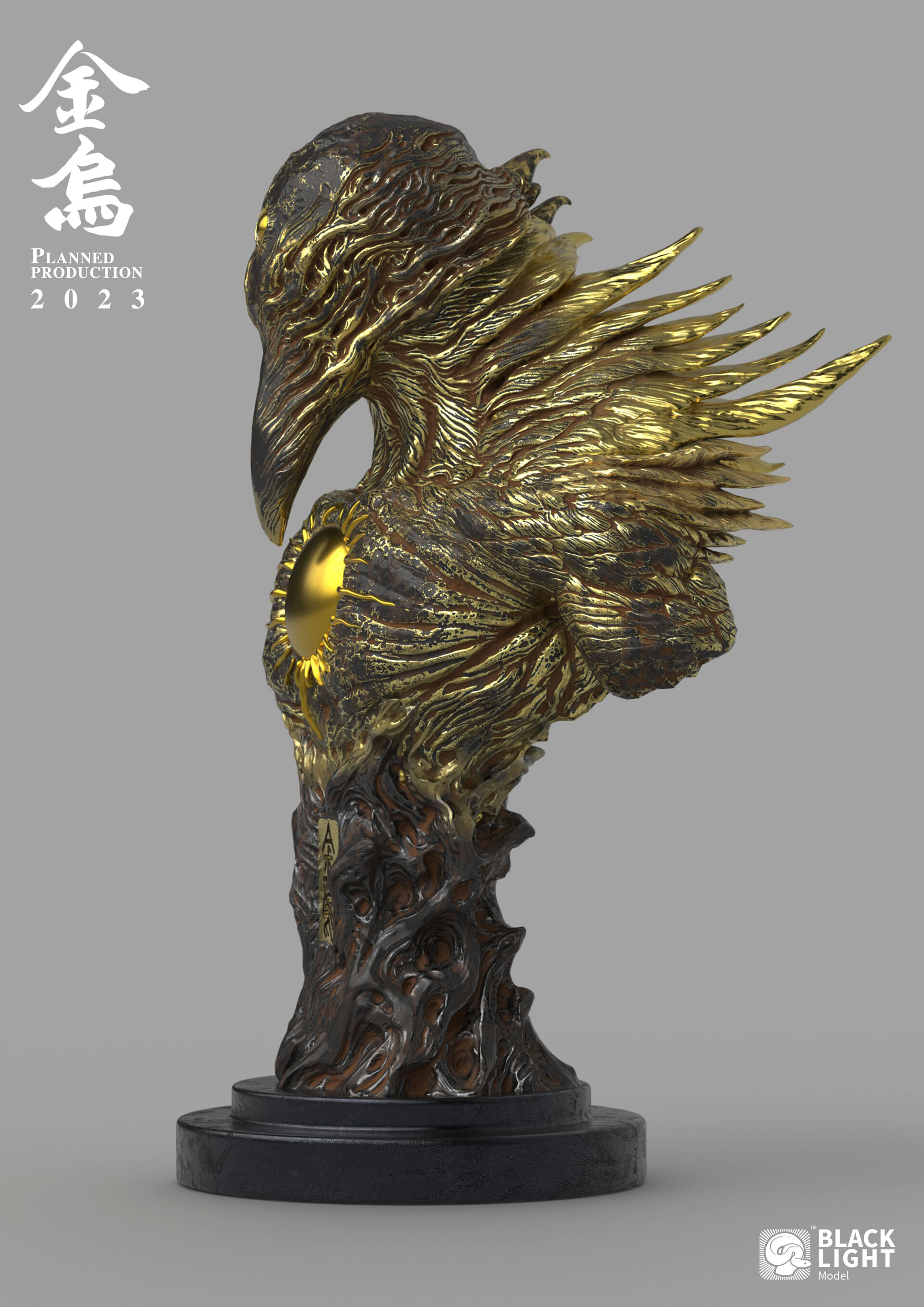 ArtStation - 金乌胸像|Statues