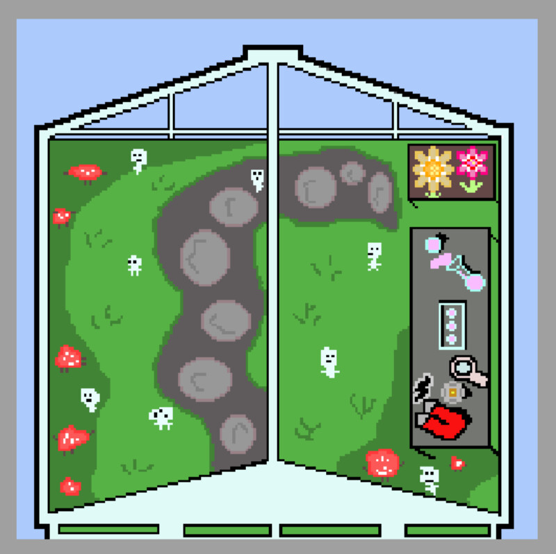 ArtStation - top down greenhouse