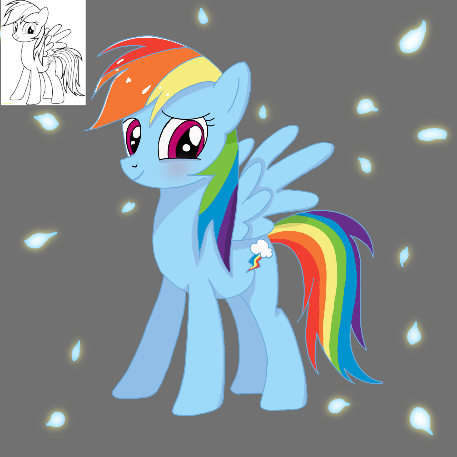 rainbow dash coloring picture