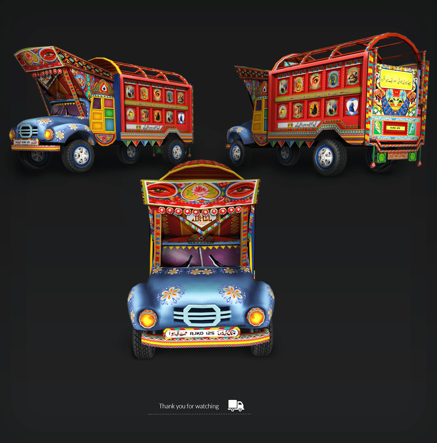 ArtStation - Low Poly Local Truck