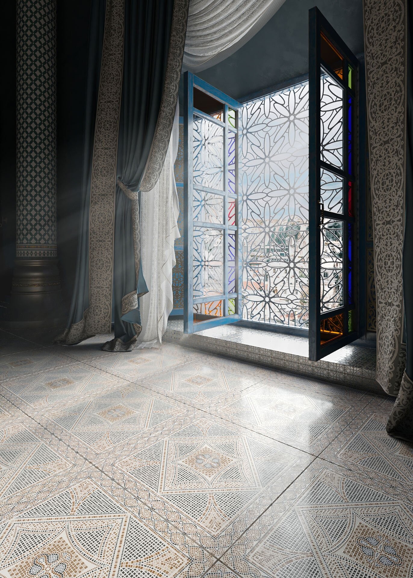 ArtStation - Immersive Lifestyle 3D Render of Tiles Design