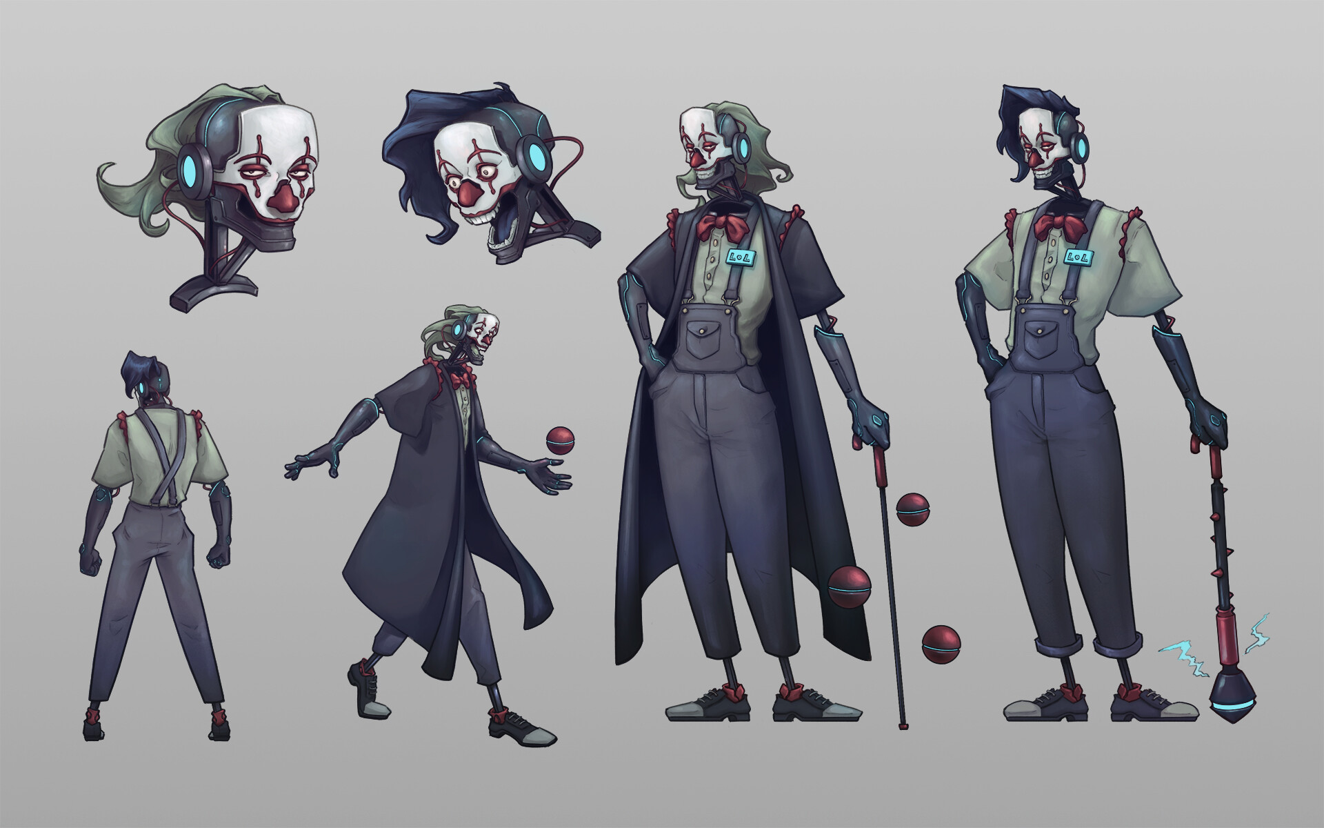 ArtStation - Cyborg clown - character design