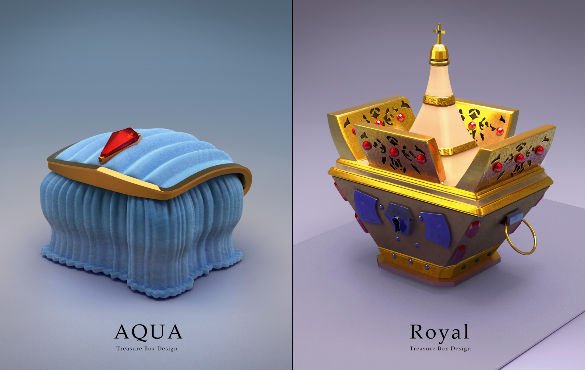 ArtStation - Treasure Box_Blender Practice