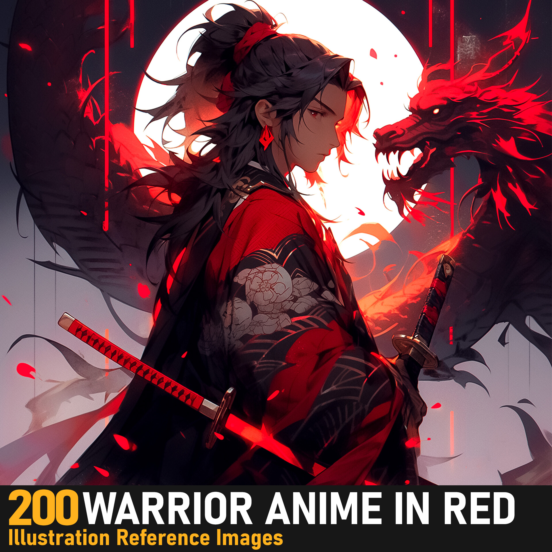 ArtStation - Warrior Anime In Red VOL.47|4K Reference Images