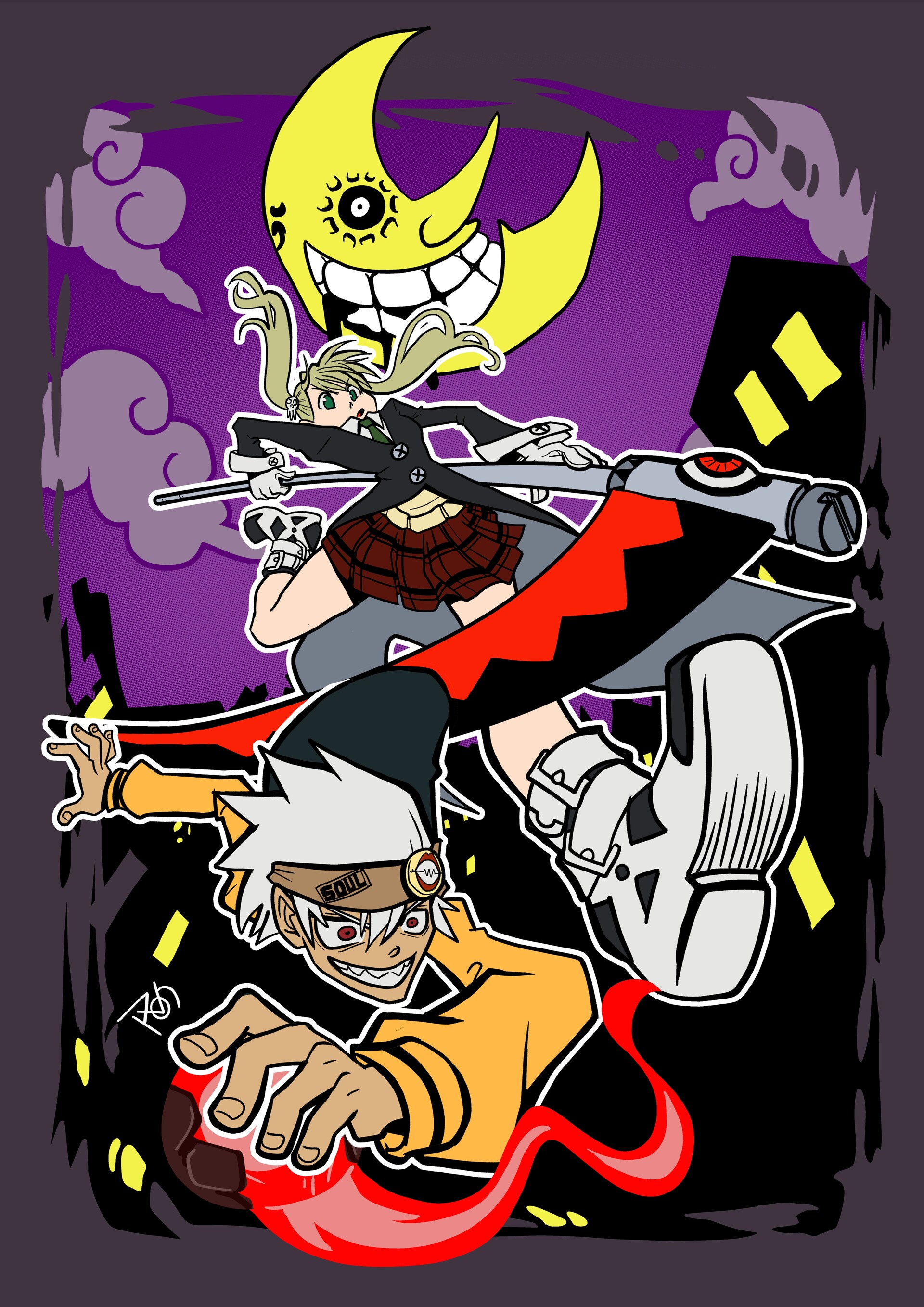 ArtStation - MAKA ans SOUL / SOUL EATER T-shirt mockup