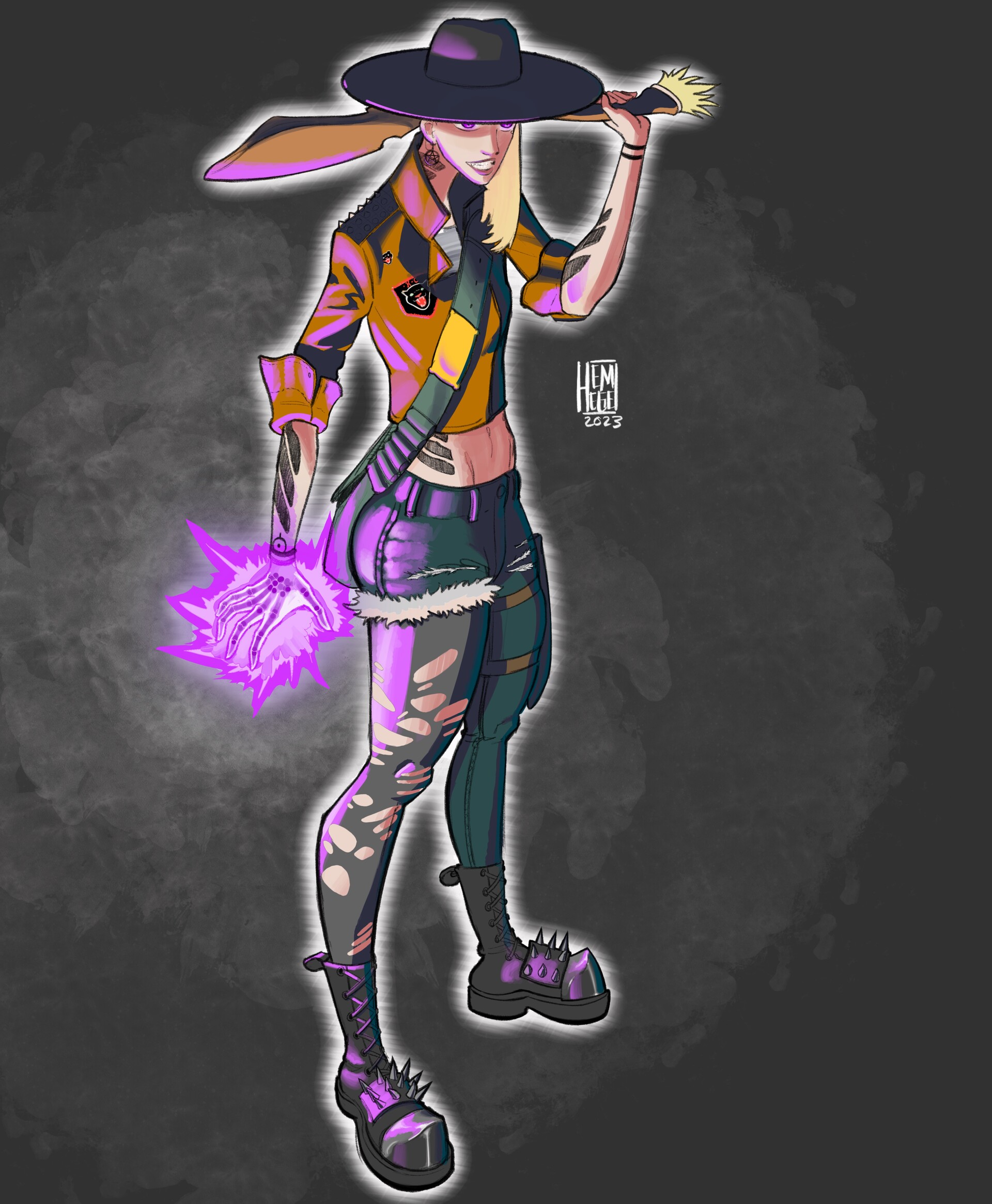 ArtStation - Elle the biker witch