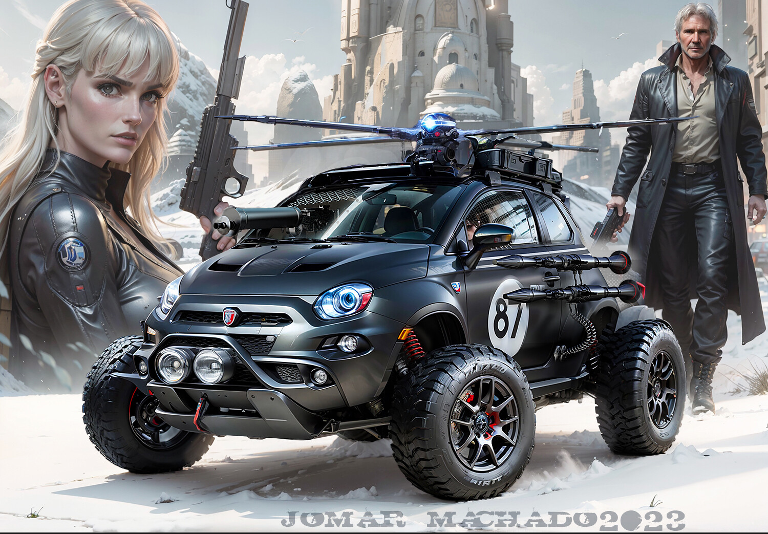 ArtStation - Fiat meets Blade Runner...