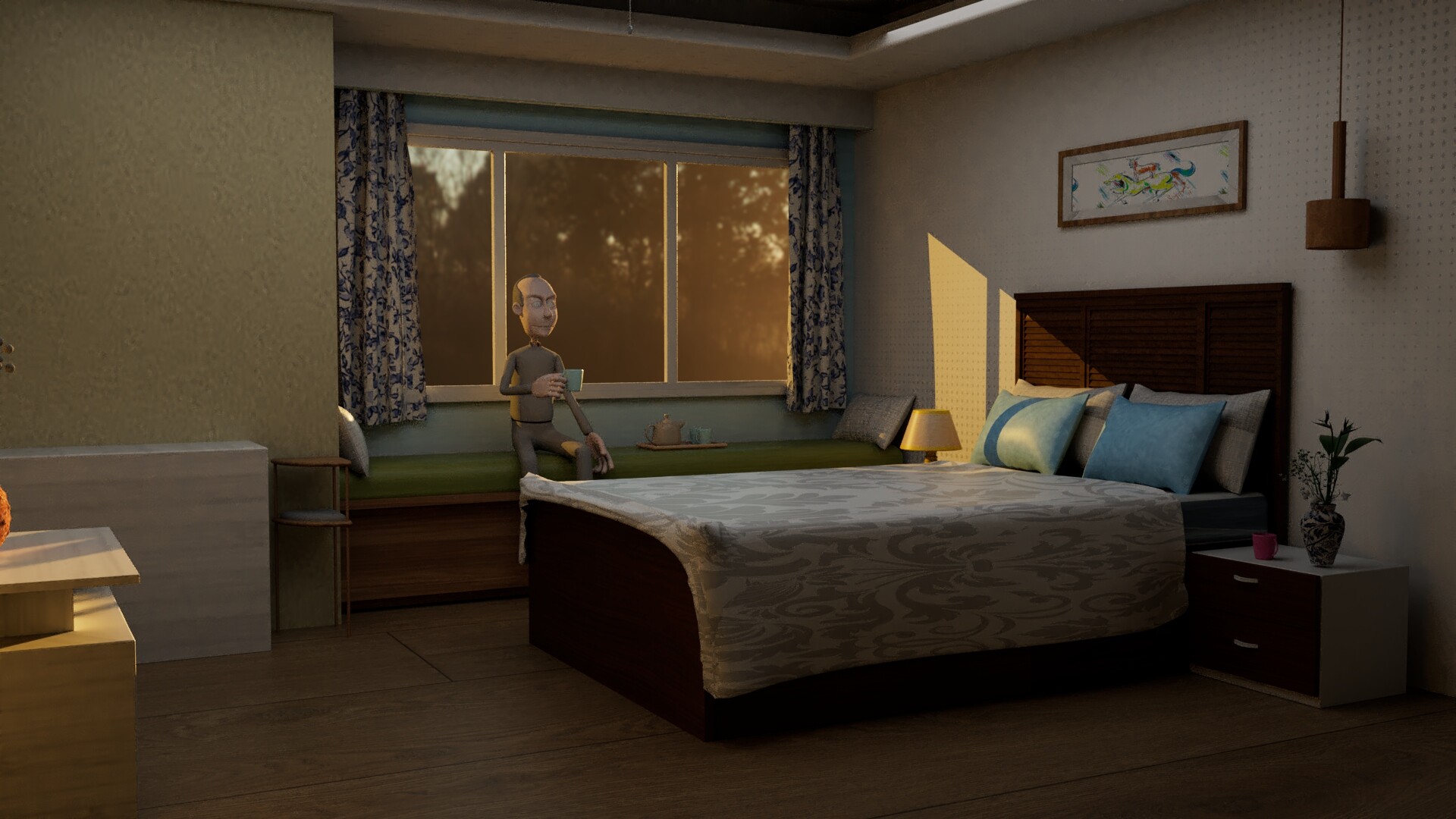 ArtStation - Daylight bedroom..