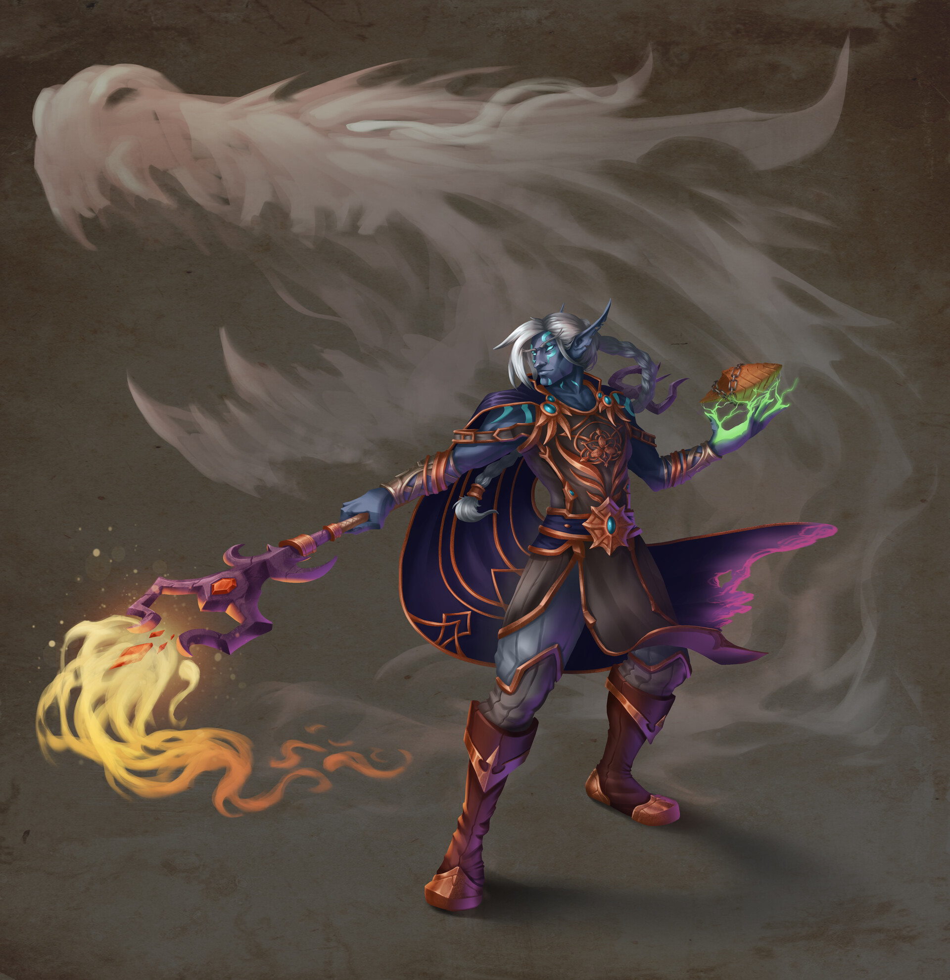 ArtStation - Commission for D&D character: Elemental mage class