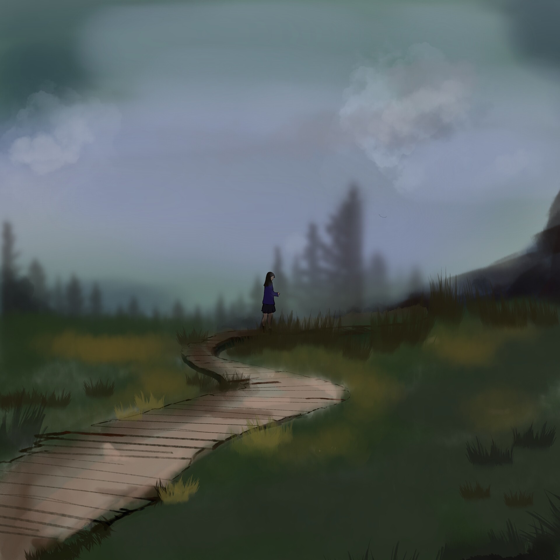 ArtStation - Day 3 - Path - Inktober