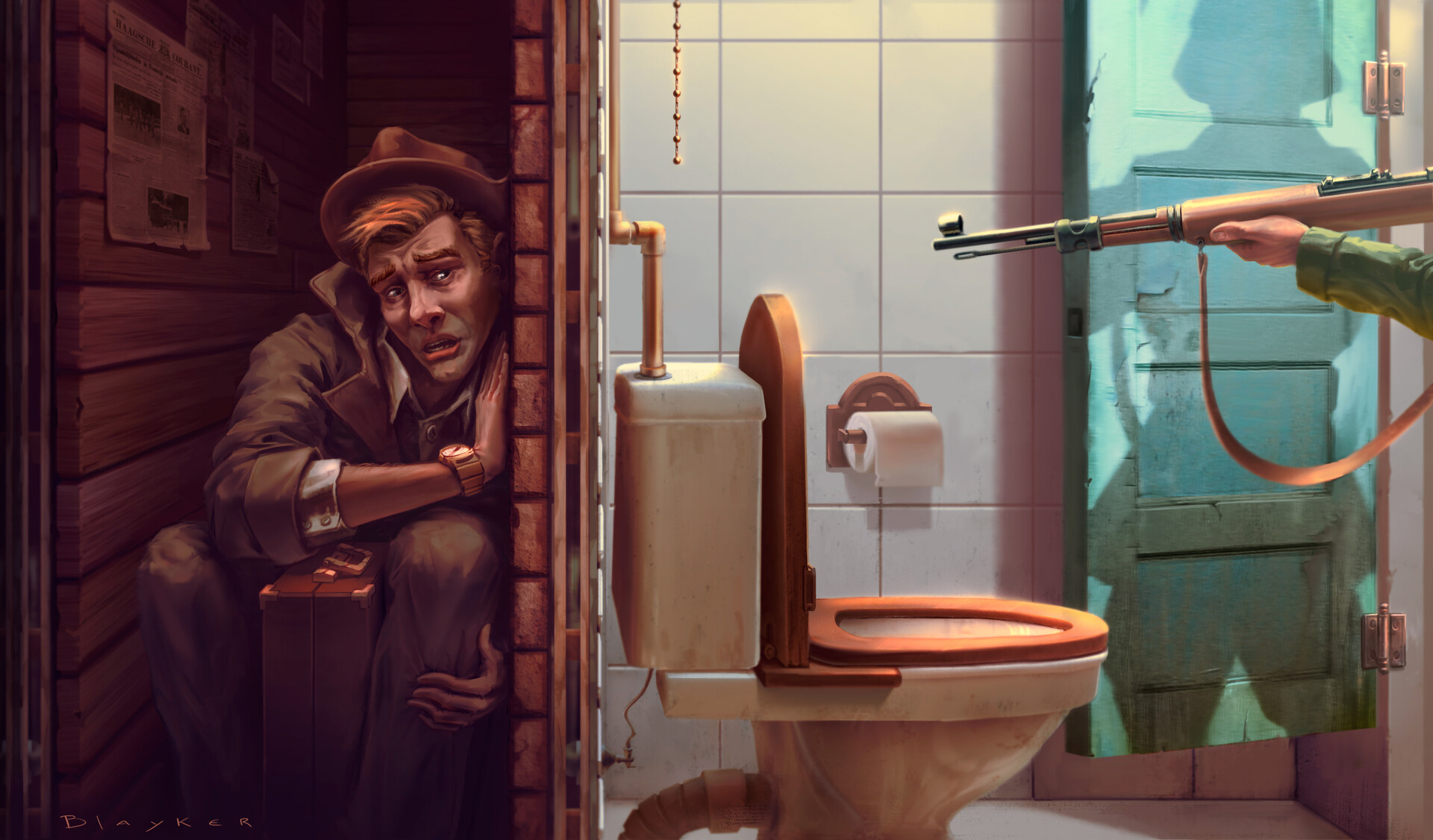 ArtStation - The Robbery Bank - The hidden spot