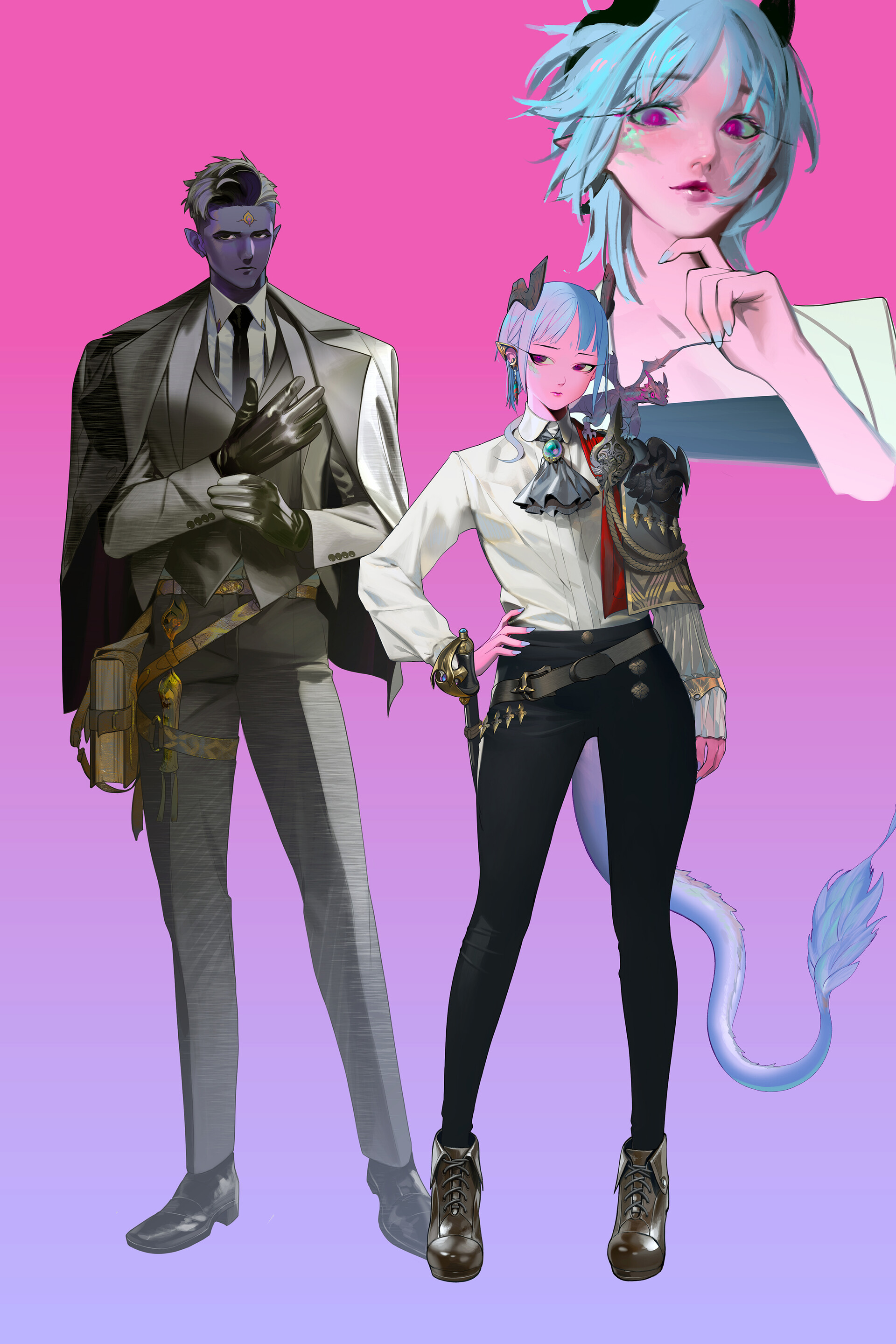 ArtStation - 2 character drawing