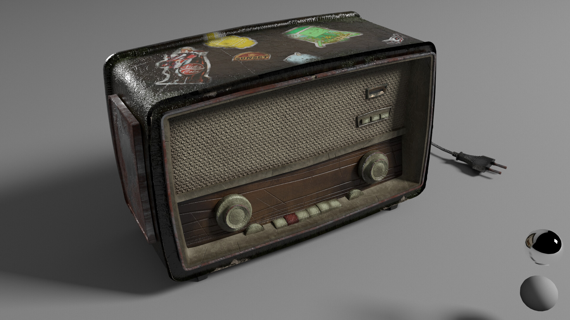ArtStation - Old Radio Texture and Render