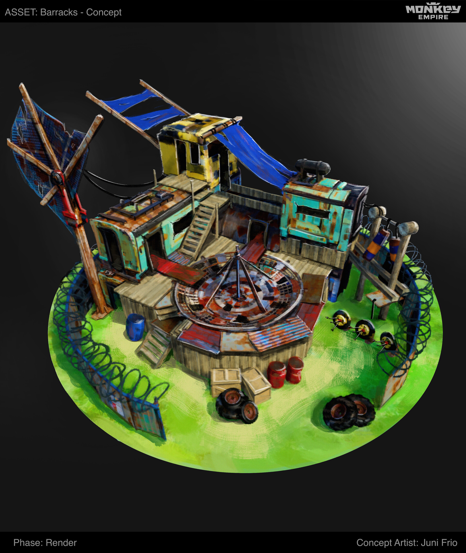 ArtStation - RTS Makeshift Building Concepts (2022)