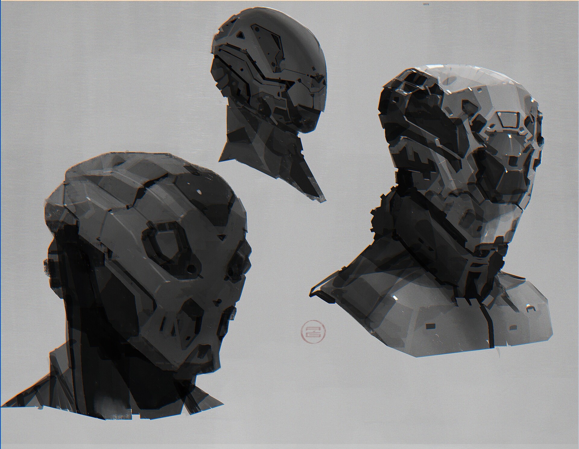 ArtStation - mecha heads .09.10.23.