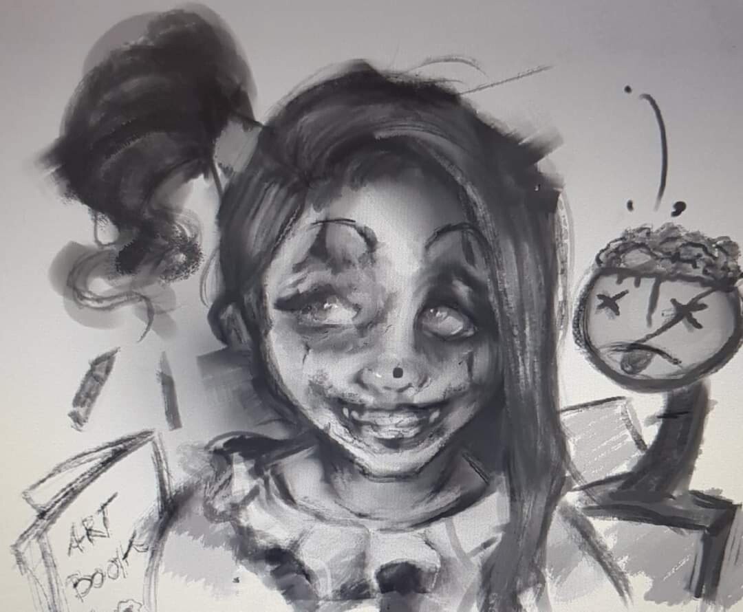 ArtStation - terrifer 2 - pale girl (speed paint oil for halloween)