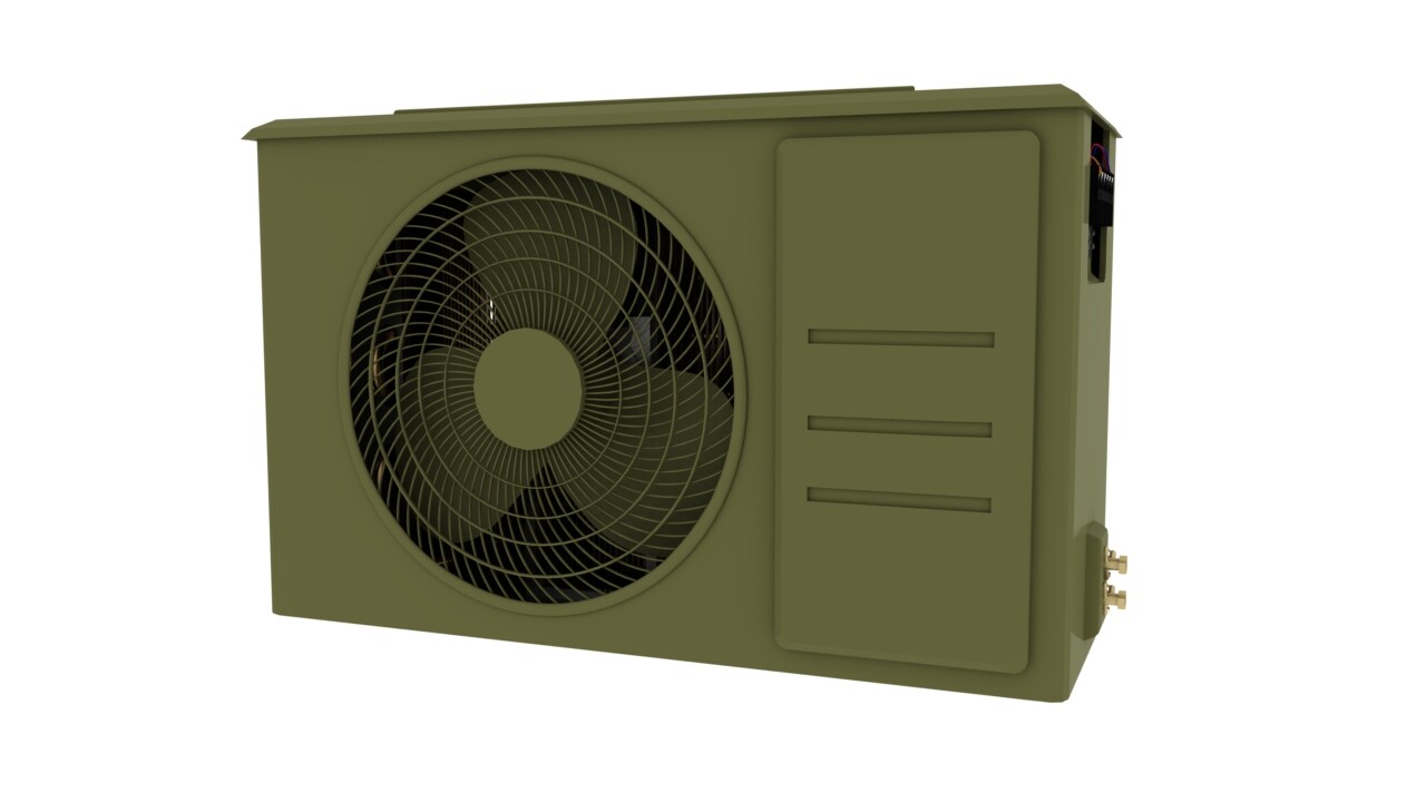 ArtStation - 3D model made in Maya of an exterior unit of a heat pump