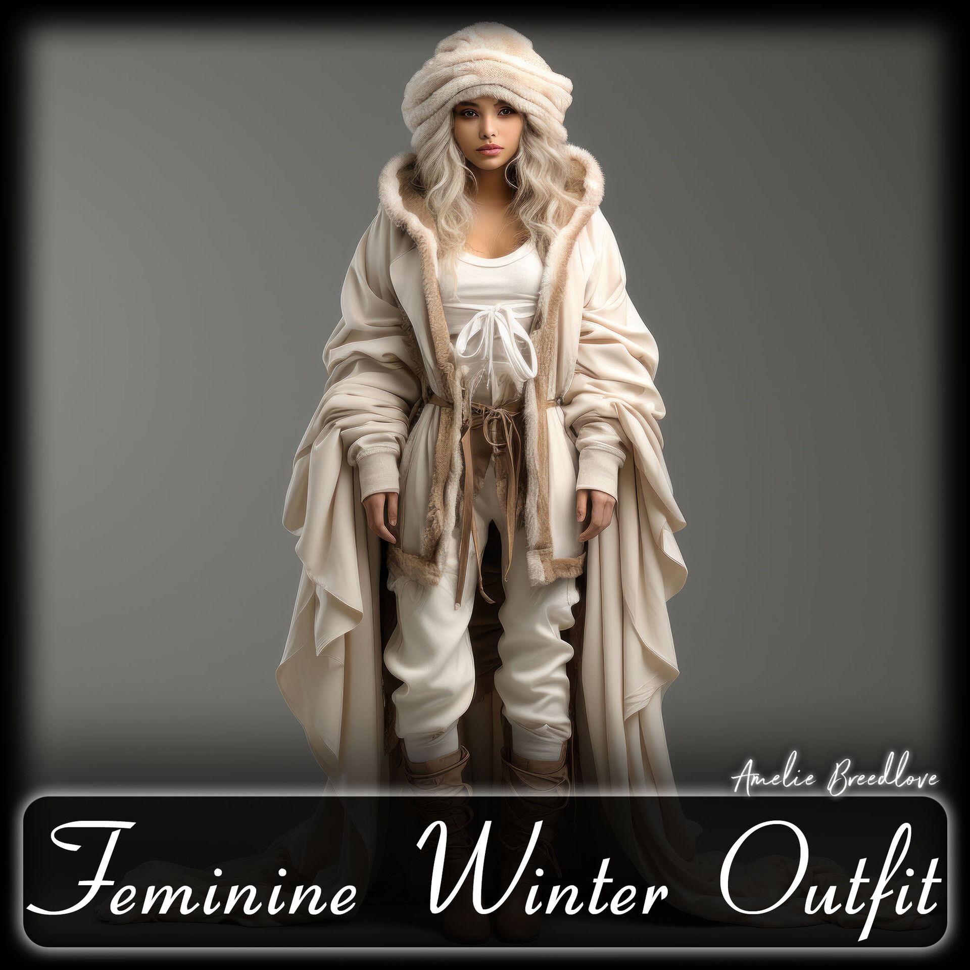 ArtStation - 200 Feminine Winter Outfit Reference Pack | 4K | v.55