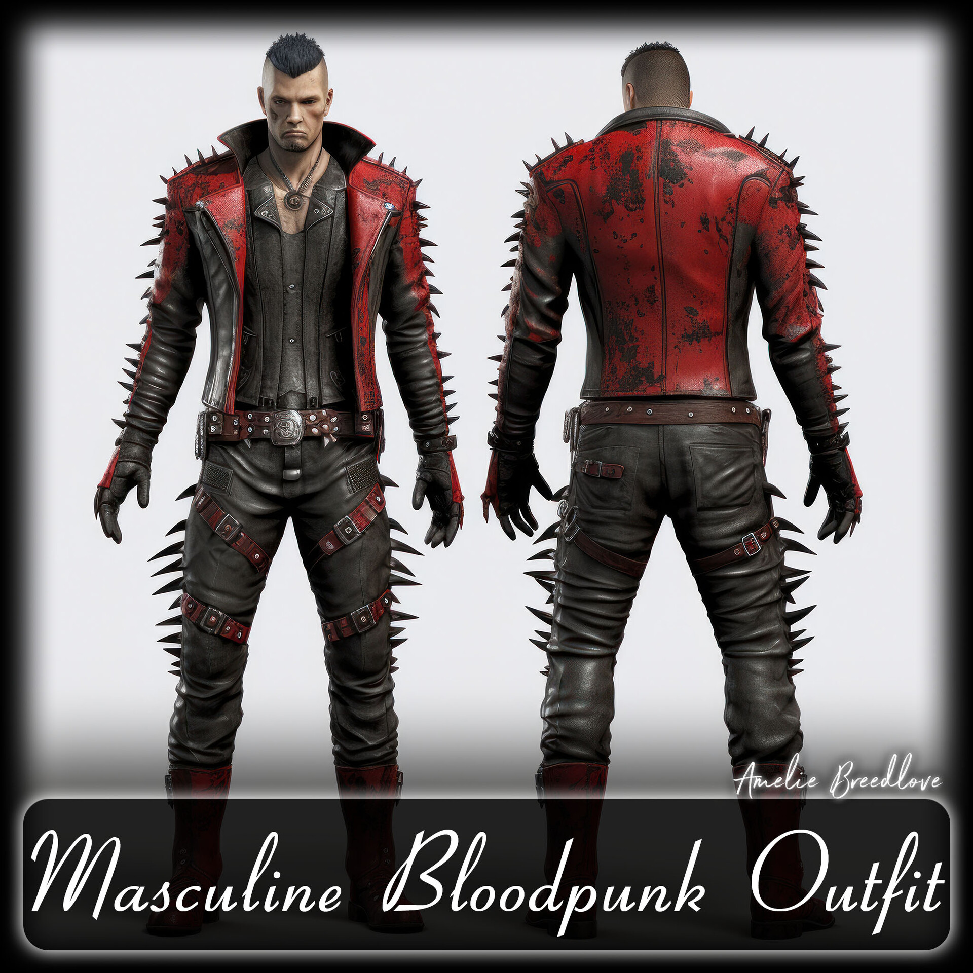 ArtStation - 200 Masculine Bloodpunk Outfit Reference Pack | 4K | v.62