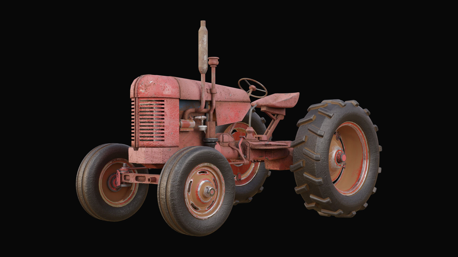 ArtStation - Old Tractor Modelling