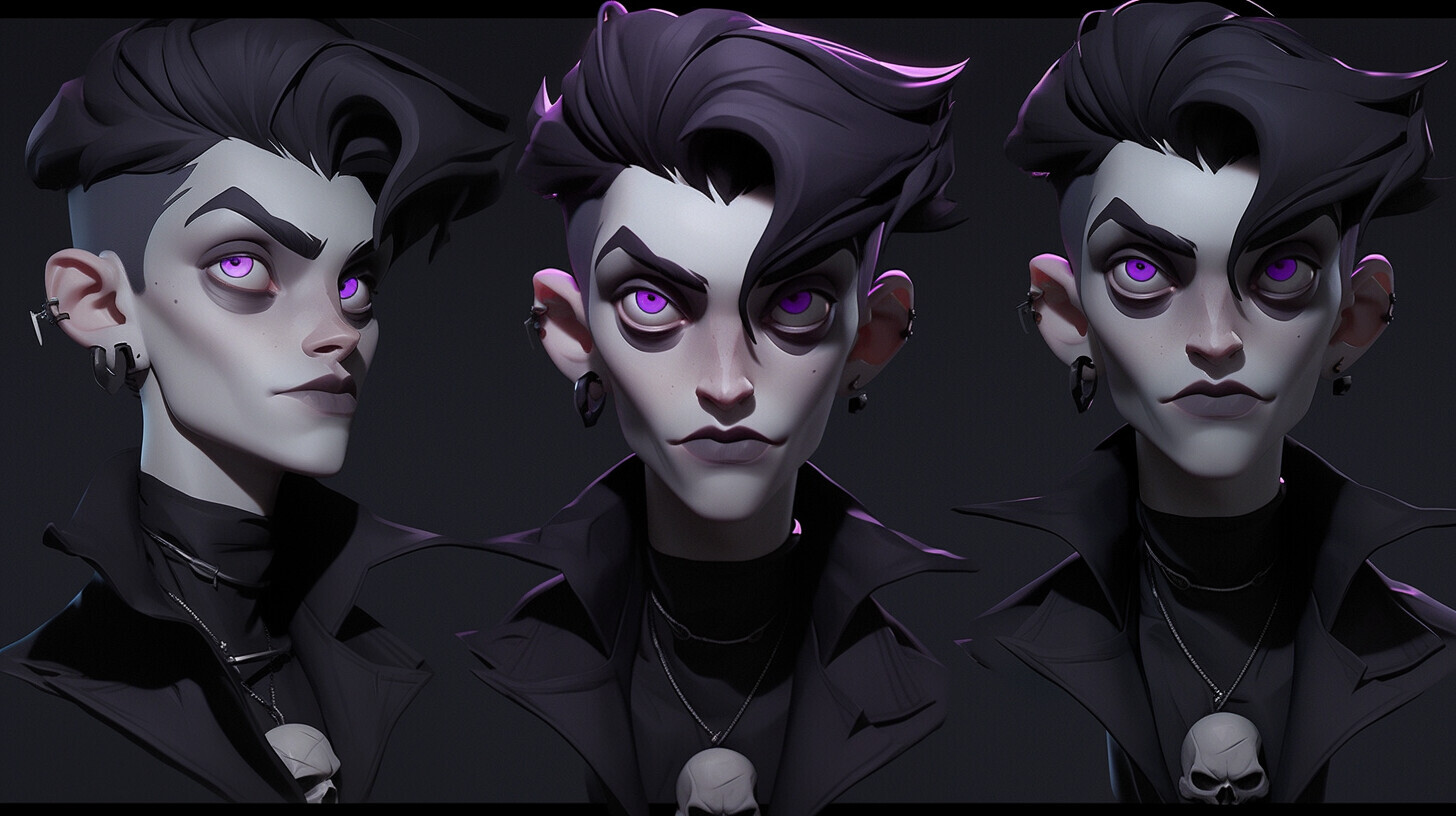 3D Head Sculpt References in 4K - Tika Art - +300 Gothic Male Head ...