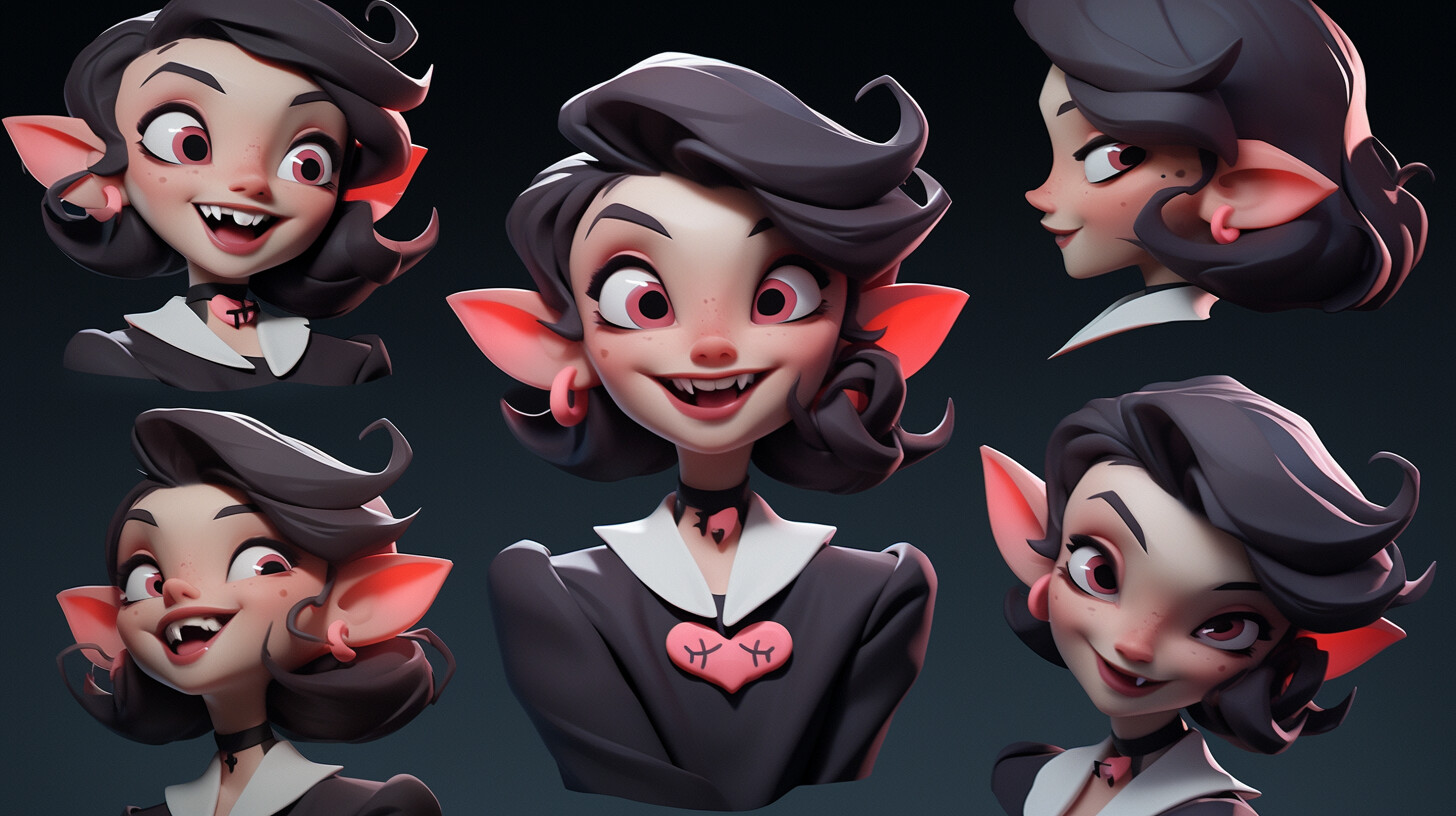 3D Head Sculpt References in 4K - Tika Art - +350 Vampire Female Head ...