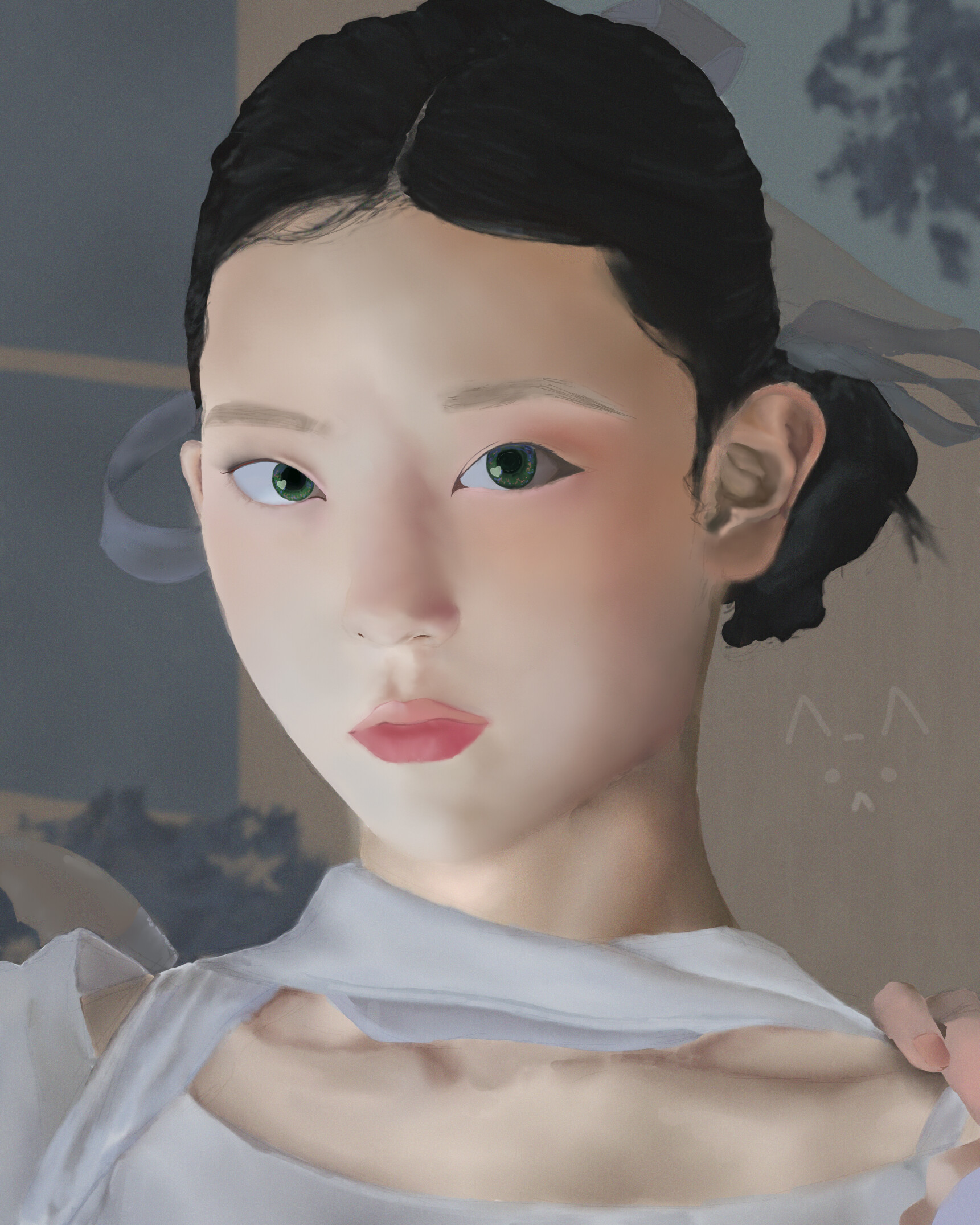 ArtStation - Portrait of Haerin from NewJeans