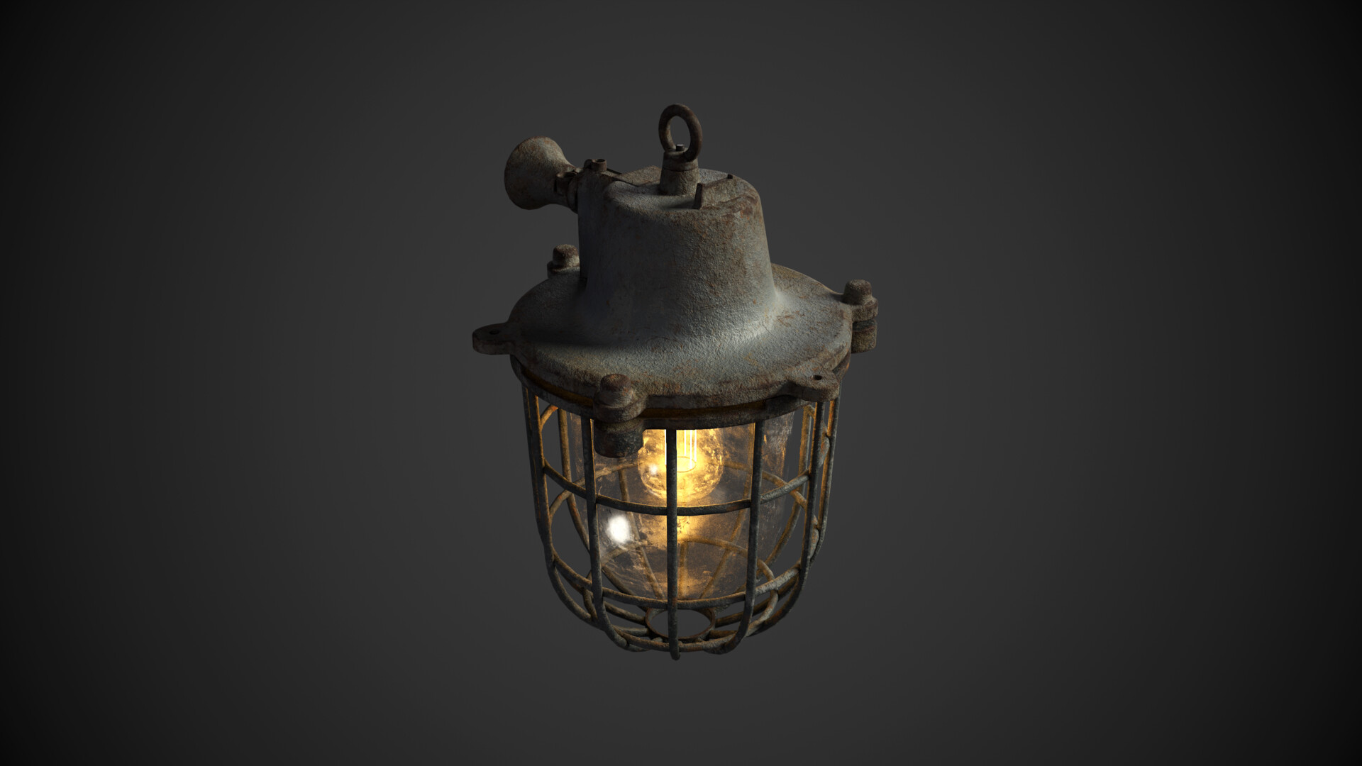 ArtStation - Wall rusty lamp