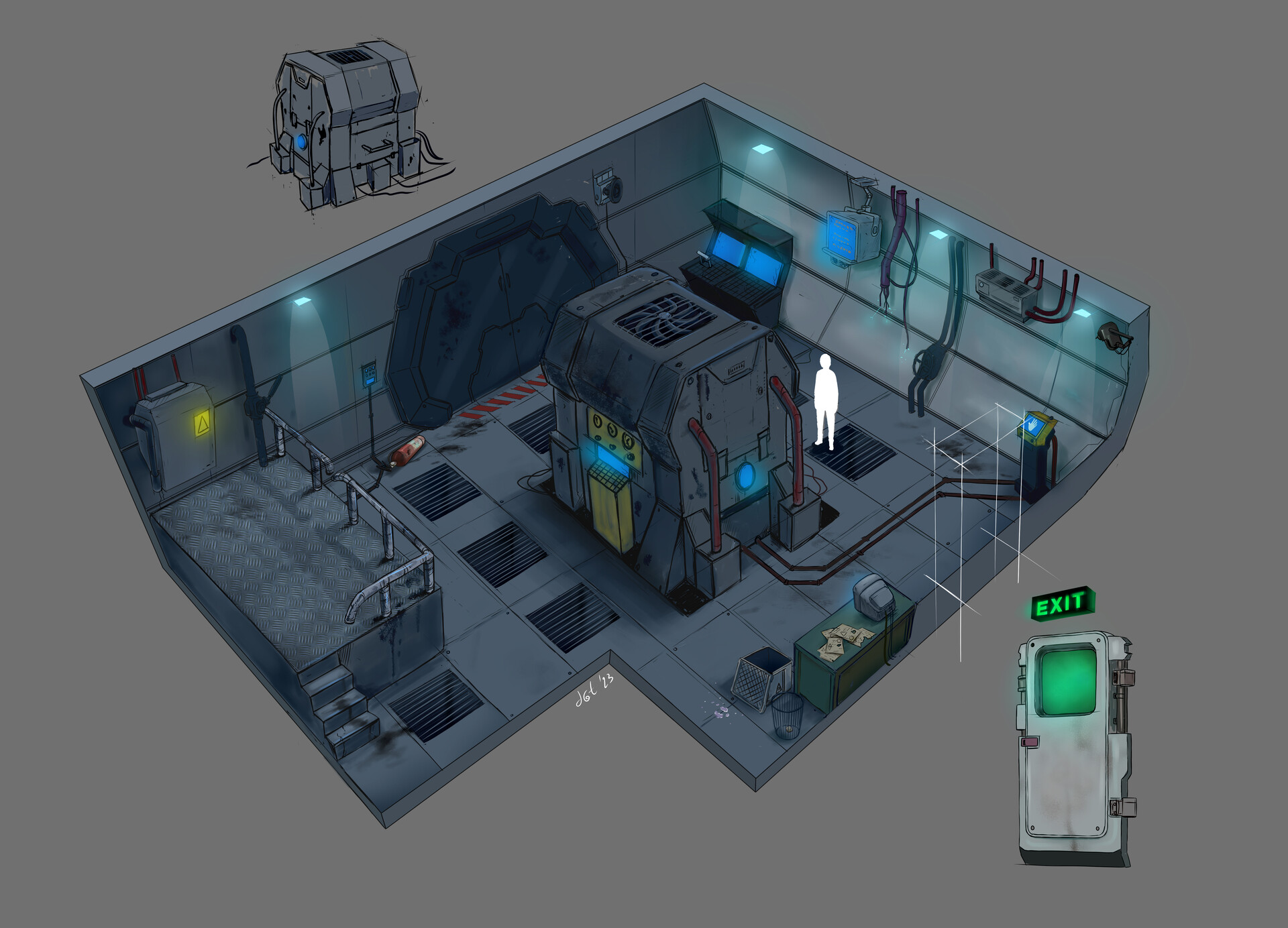 ArtStation - Sci-Fi room