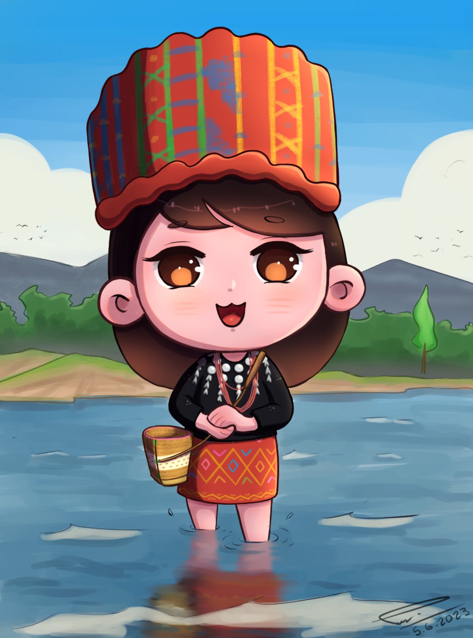 ArtStation - Myanmar Kachin Young Lady