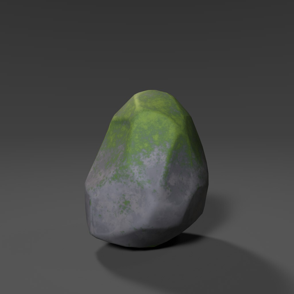 ArtStation - Mossy Rock Stylized