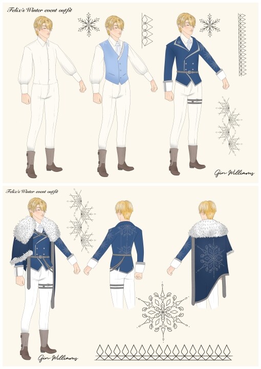 ArtStation - Winter Event Suit design for Felix - Commission