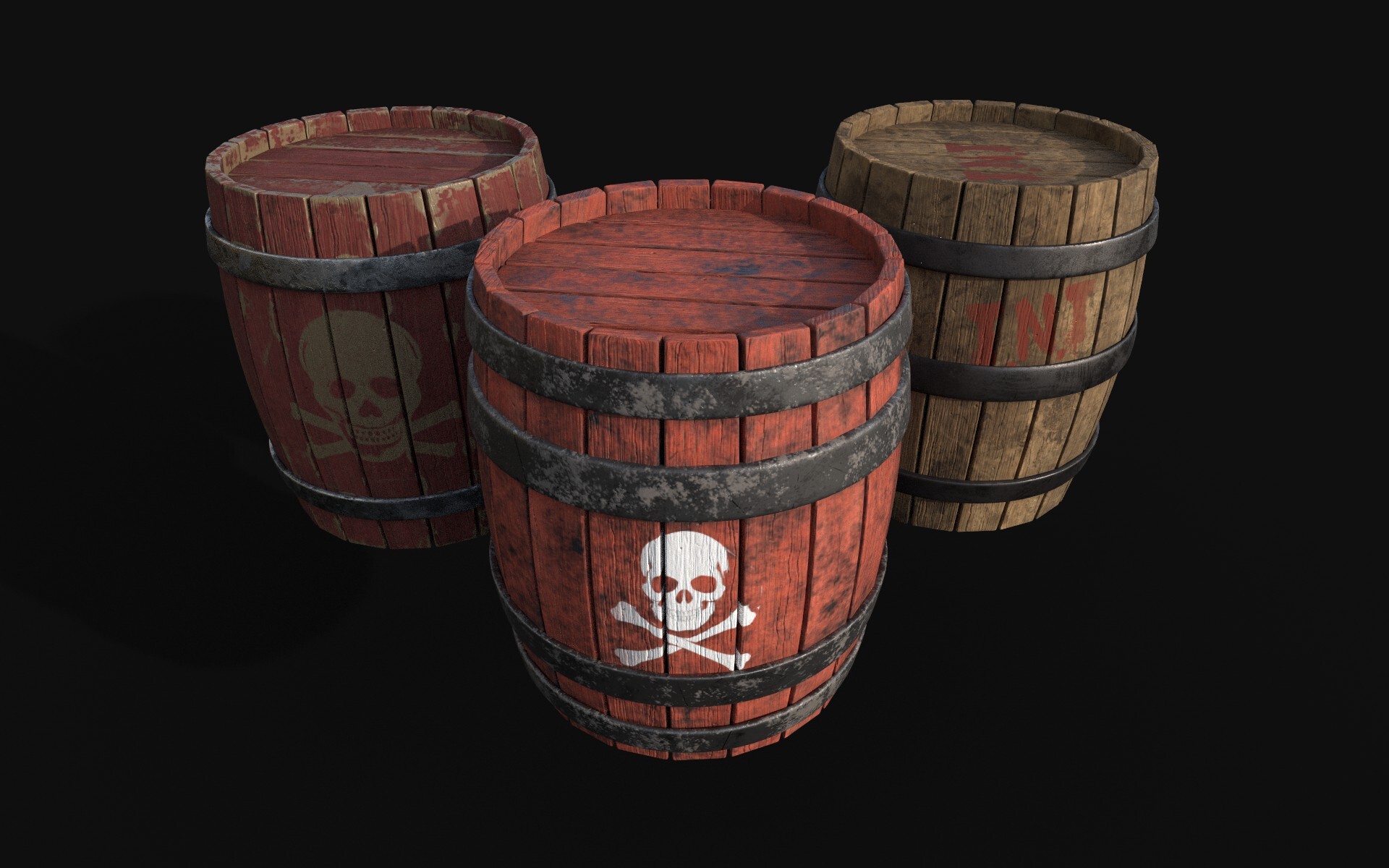 ArtStation - Explosive barrels