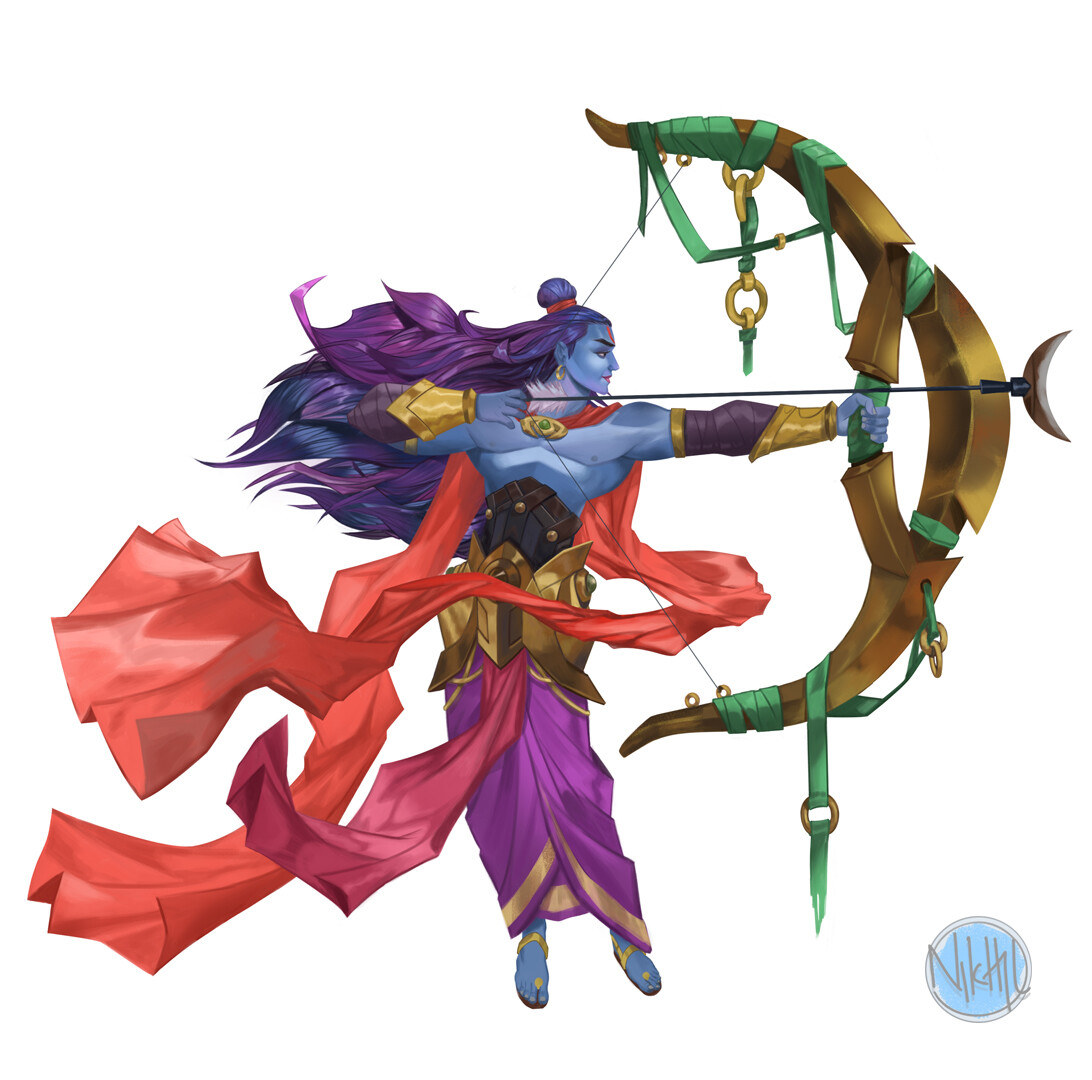 ArtStation - The Lord Ram_with bow and arrow