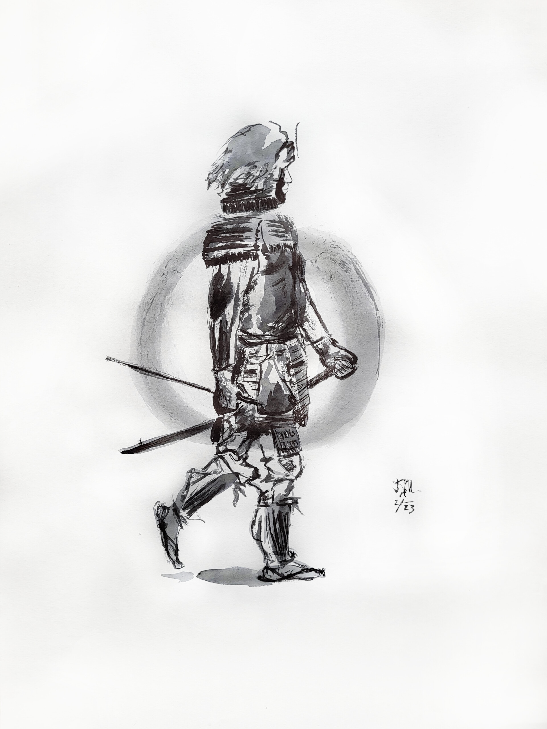 ArtStation - Walking samurai