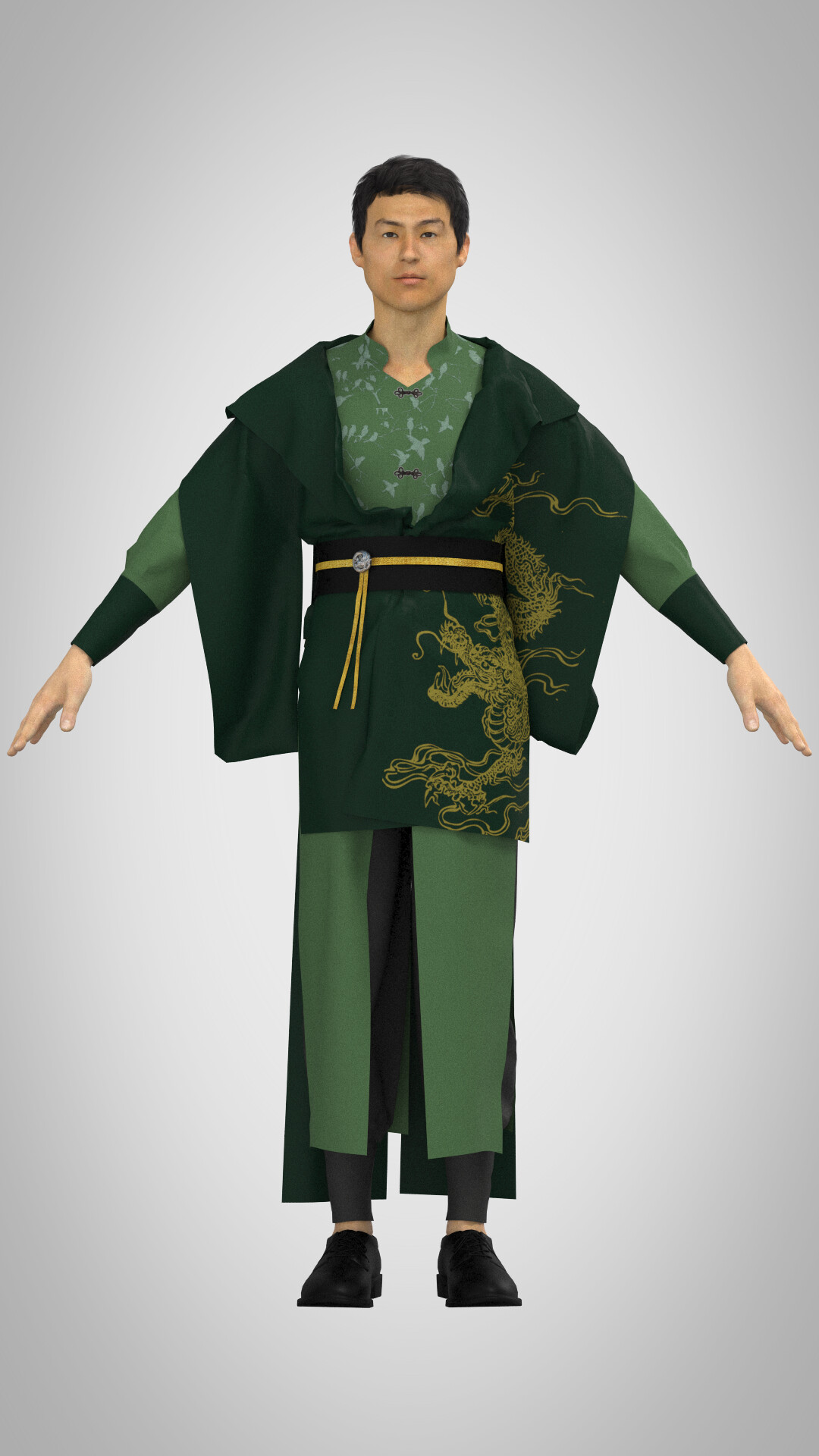 ArtStation - Fantasy Medieval East Asian Clothing - Birds - Outfit 3