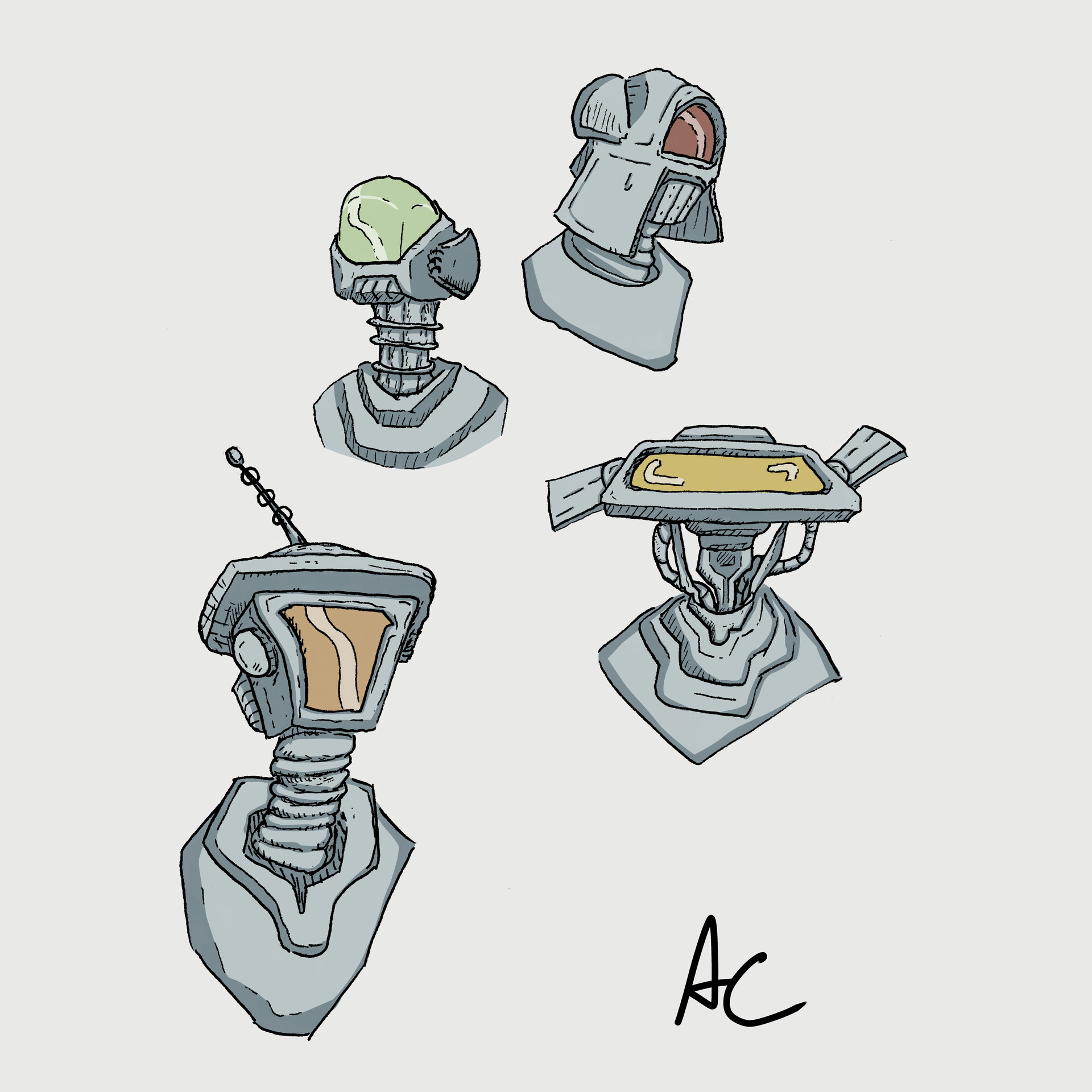 ArtStation - Robot Heads