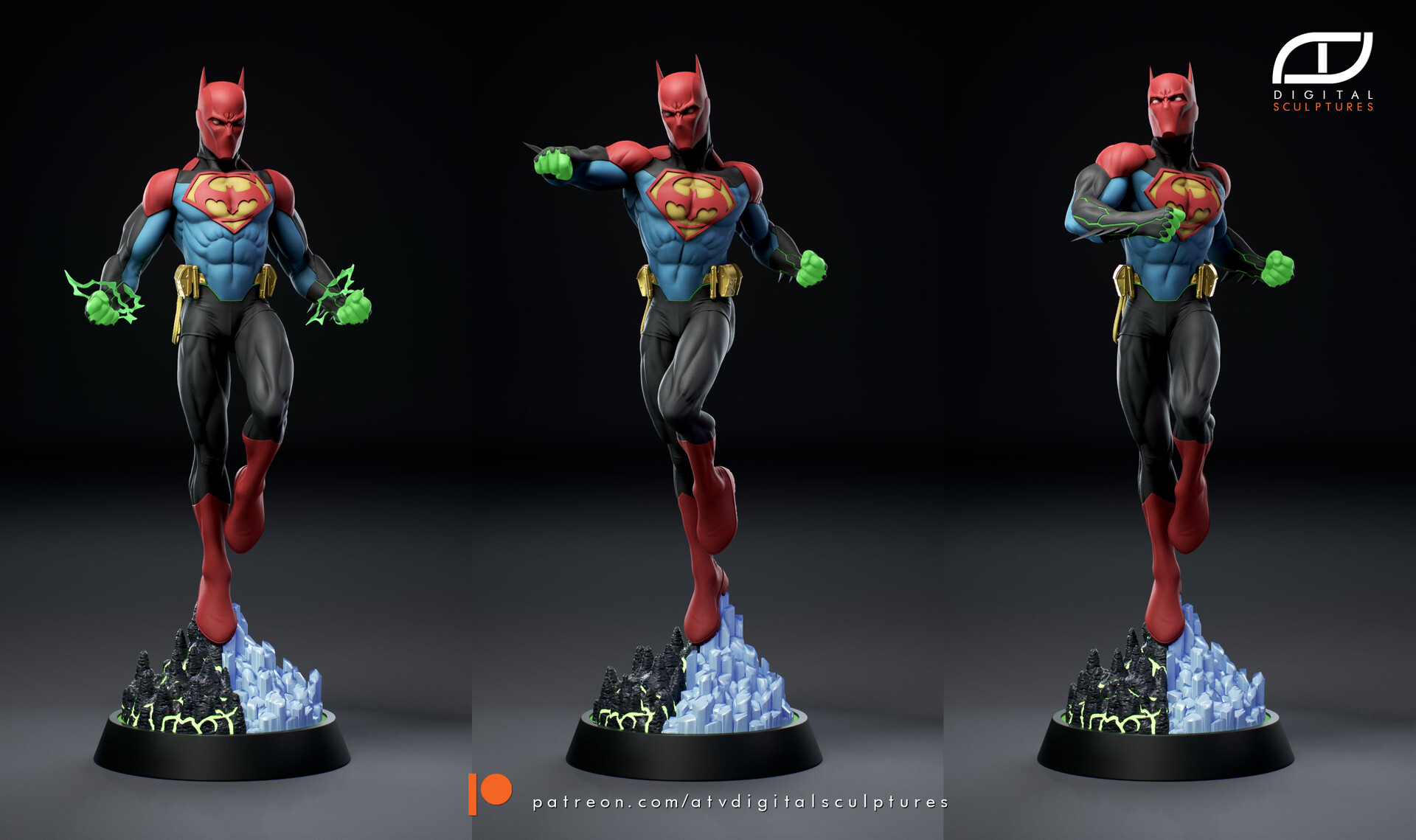 Alberto Tufino Velez - SuperBat - Superman and Batman Fusion