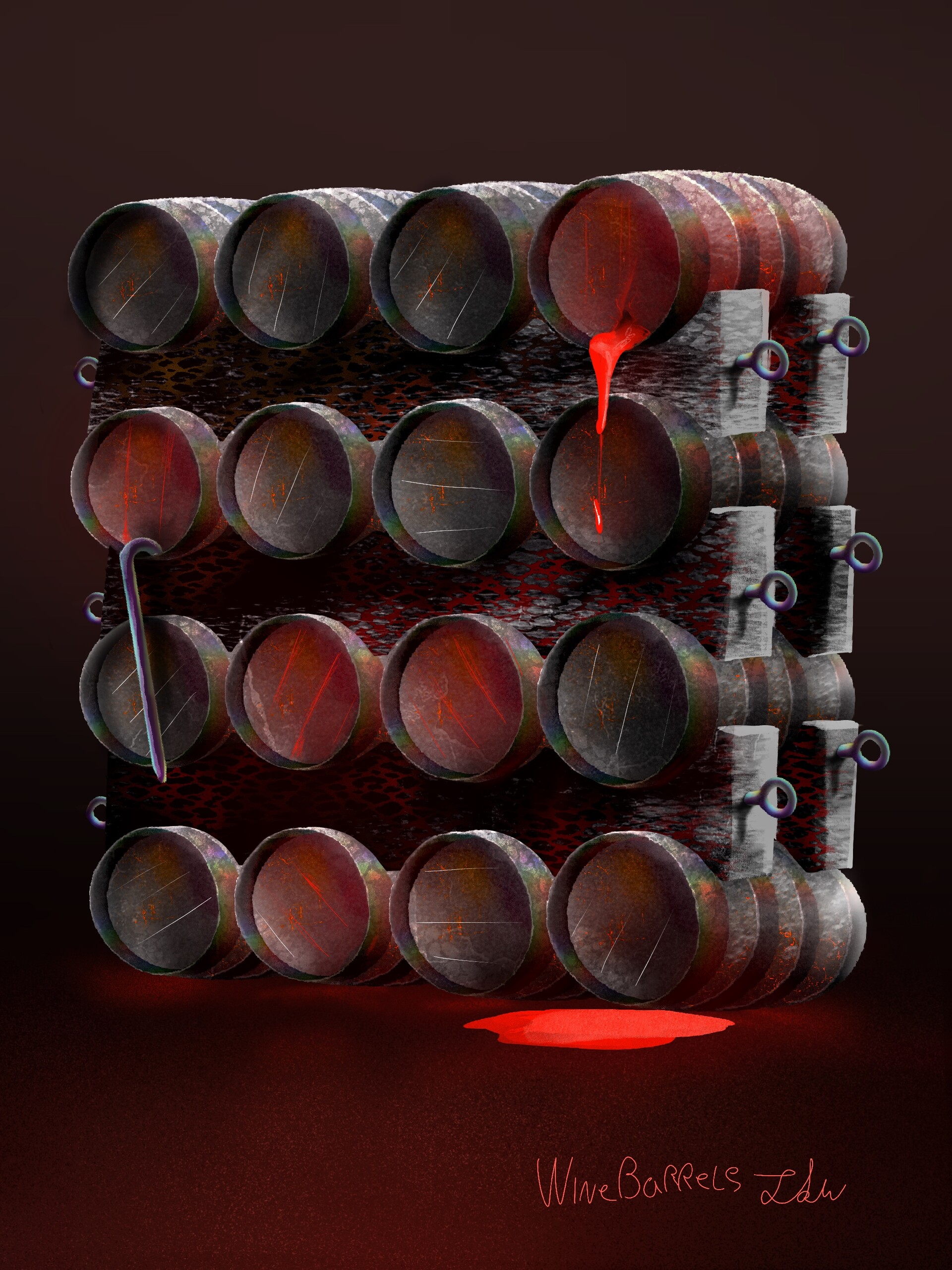 ArtStation - Lava WIne Barrels