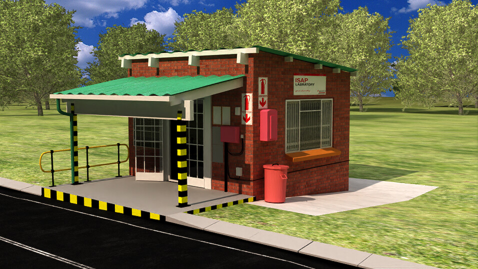 ArtStation - Low Poly Security building