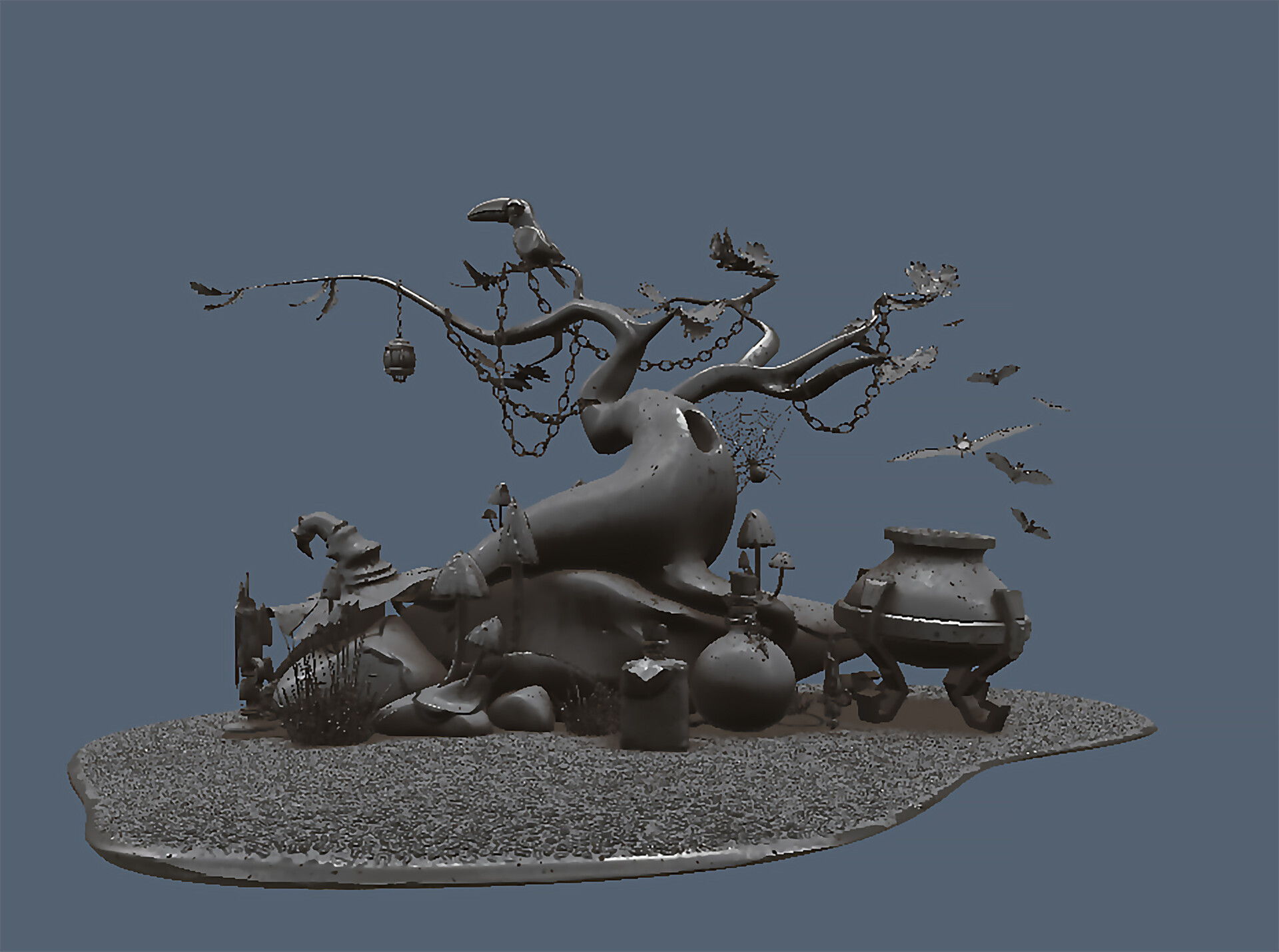 ArtStation - 3D modeling "Magic tree"