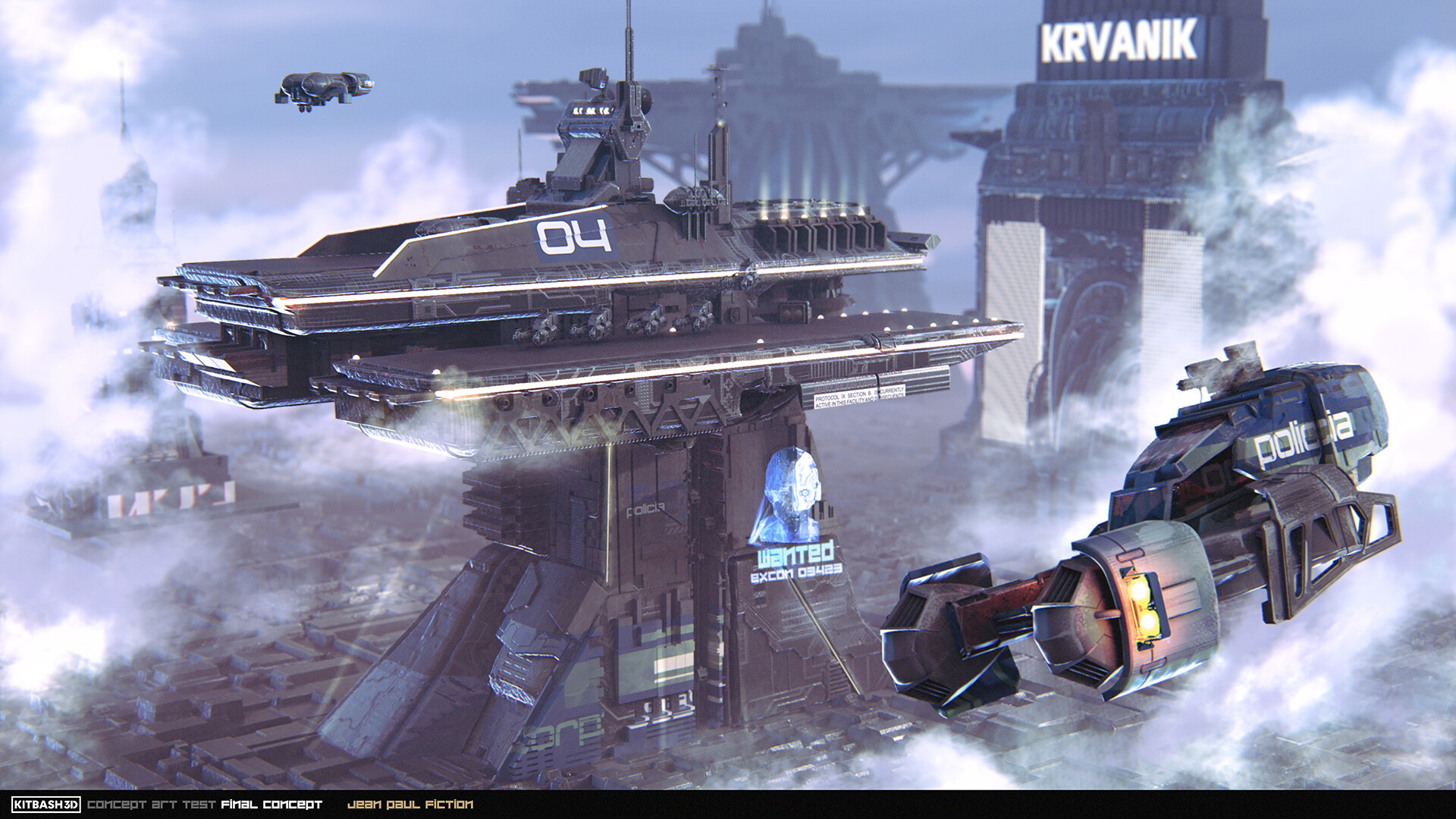 ArtStation - Cybercity. Police station