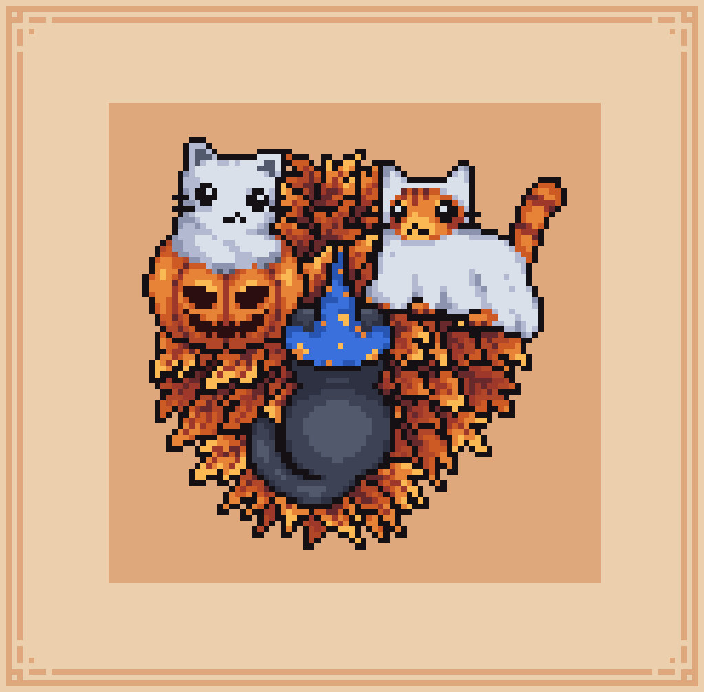 ArtStation - Halloween cats