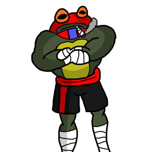 ArtStation - Lucha frog with a doink