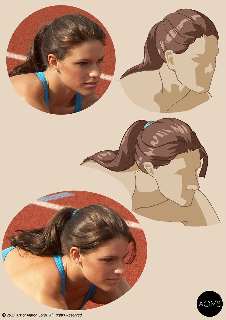 ArtStation - Hair Study for character design #1 and #2