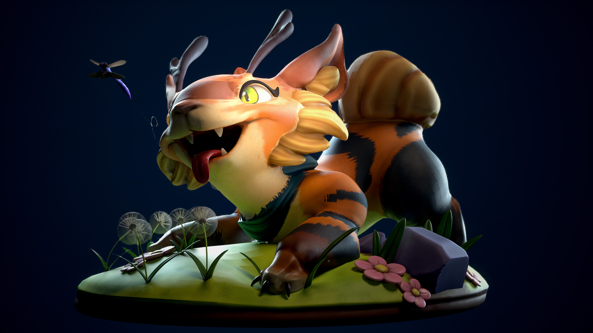 ArtStation - Tiger Cub Beast - Stylized Creature