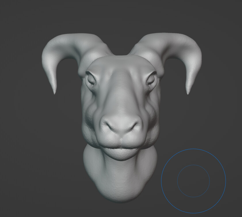 ArtStation - Goat 3D digital sculpt