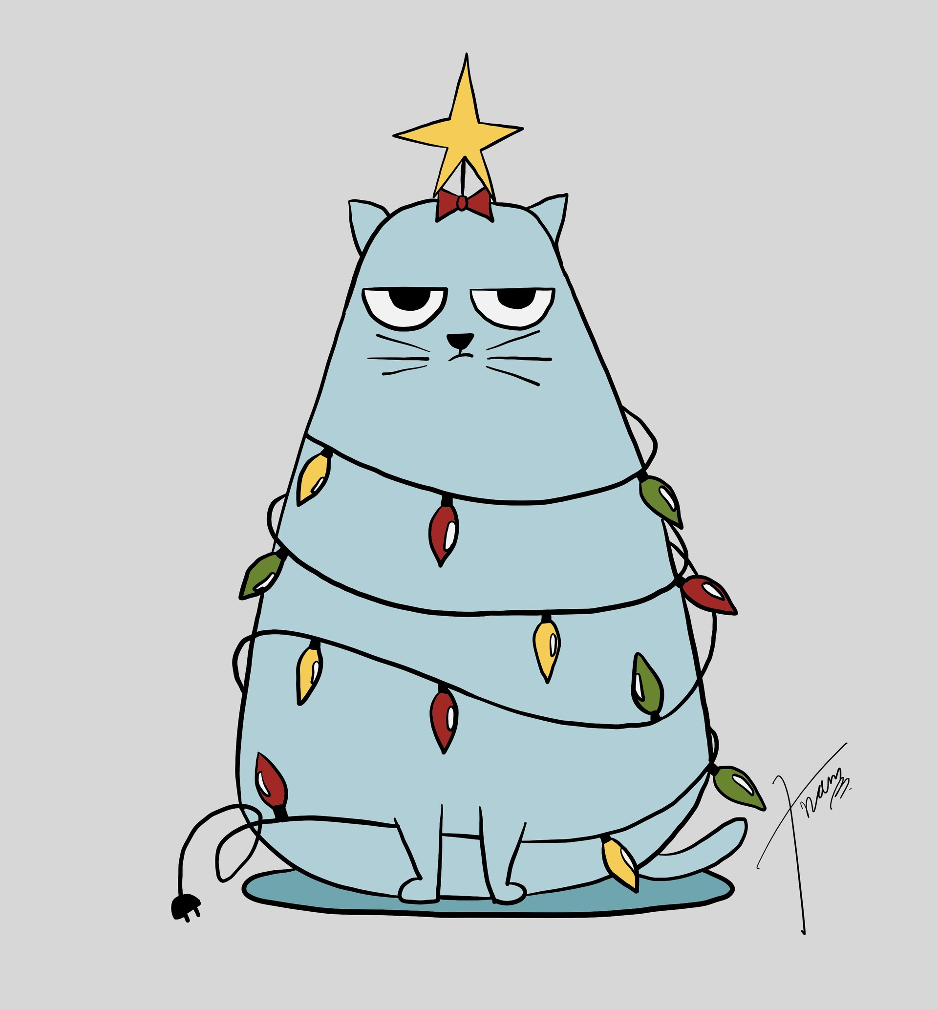 Grumpy Cat Christmas Tree